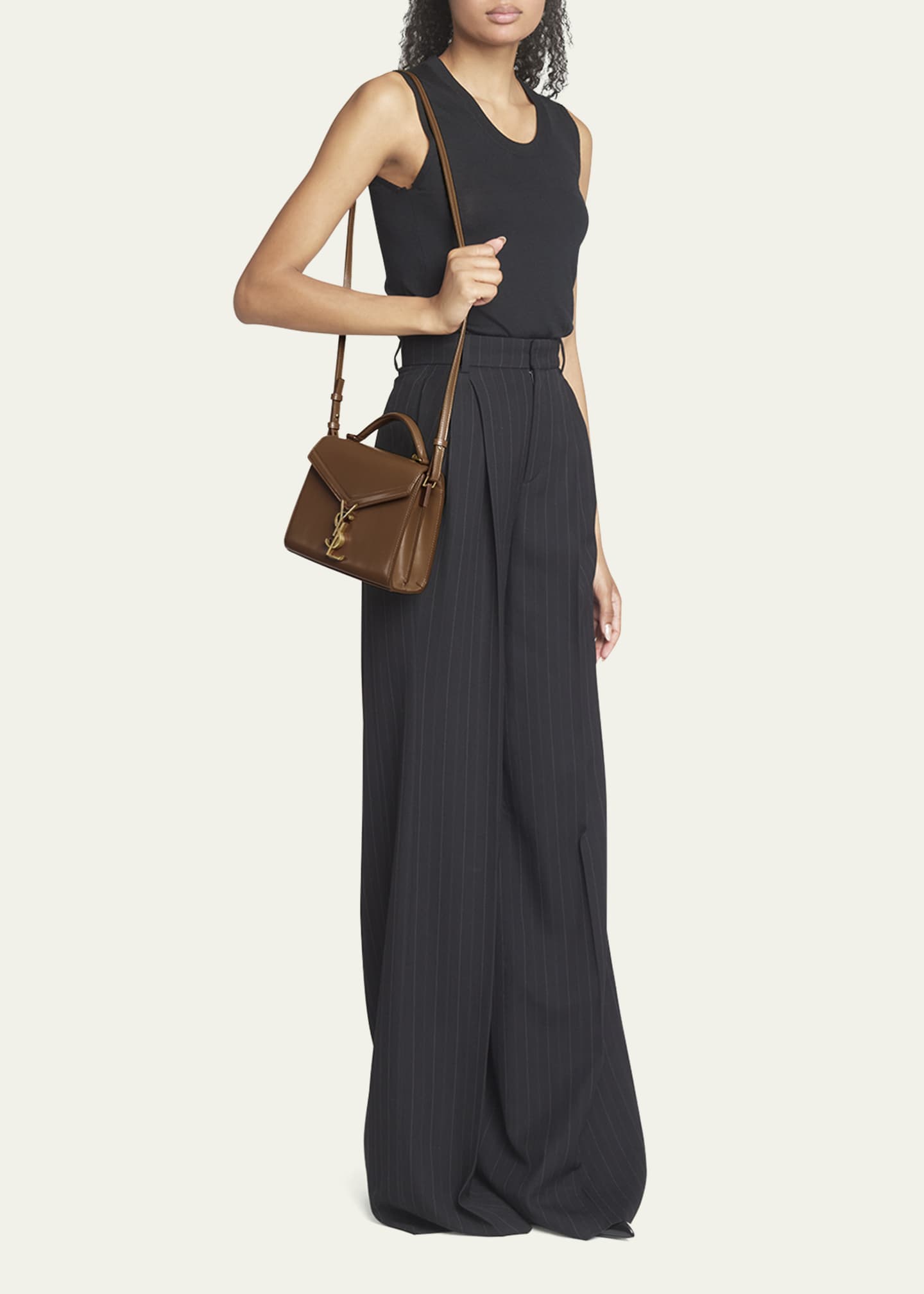 Saint Laurent Cassandre Mini Monogram YSL Box Calf Top-Handle Bag ...