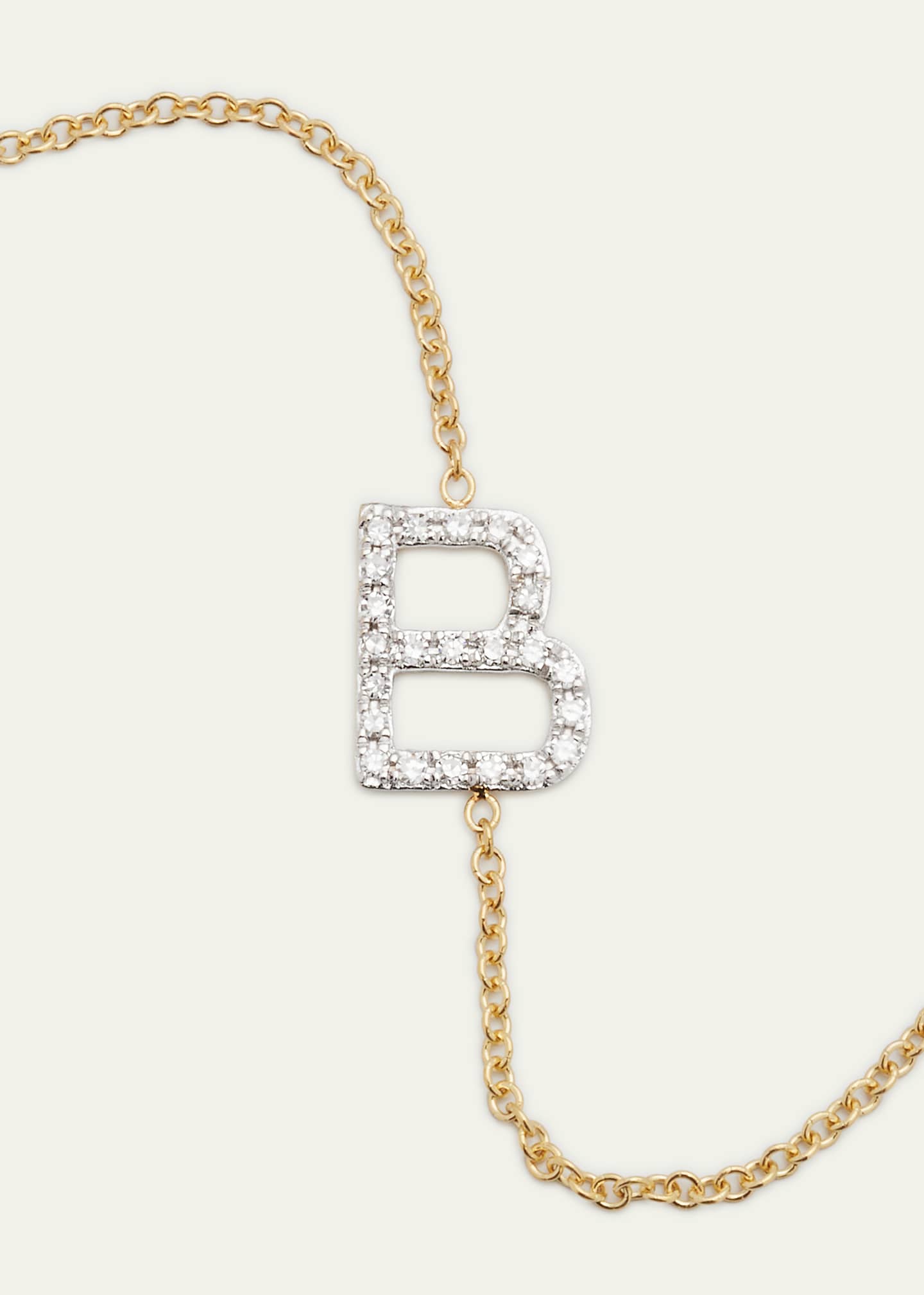 Zoe Lev Jewelry Diamond Asymmetrical Initial Necklace, B - Bergdorf Goodman