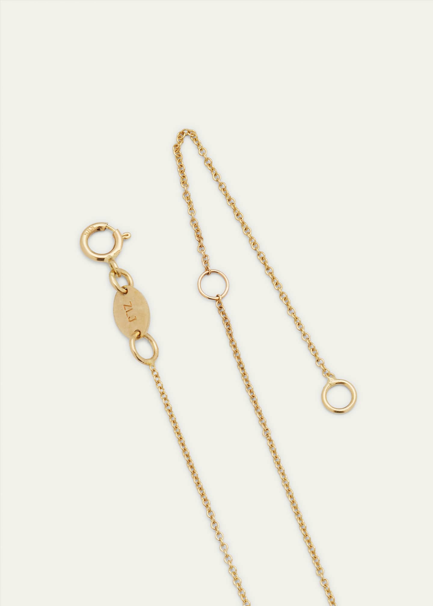 Zoe Lev Jewelry 14k Gold Asymmetrical Initial and Bezel Diamond ...