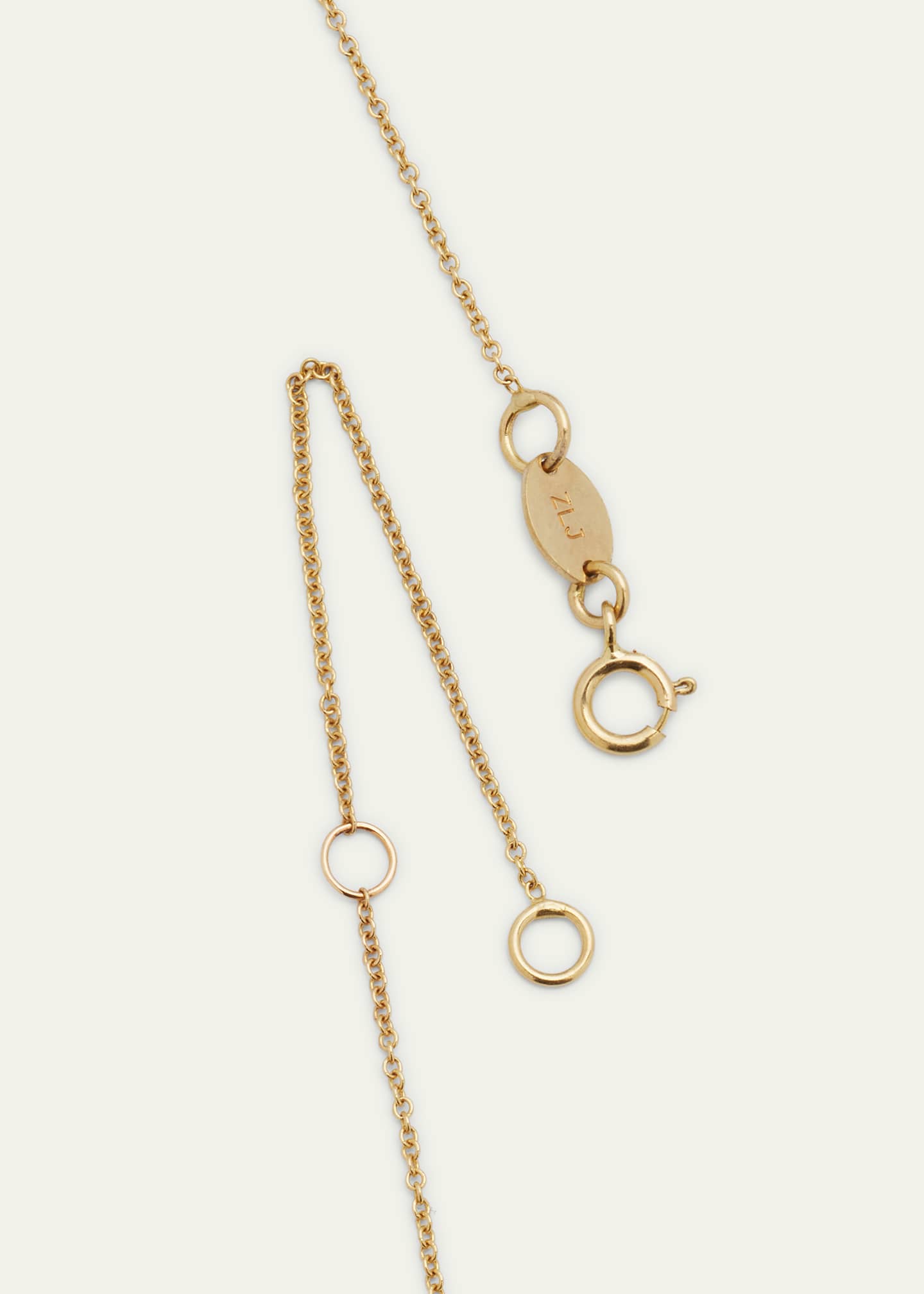Zoe Lev Jewelry 14k Gold Asymmetrical Initial and Bezel Diamond ...