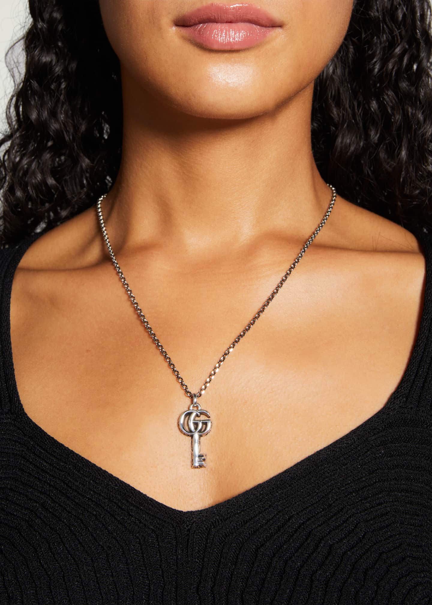 Gucci GG Marmont Key Pendant Necklace - Bergdorf Goodman