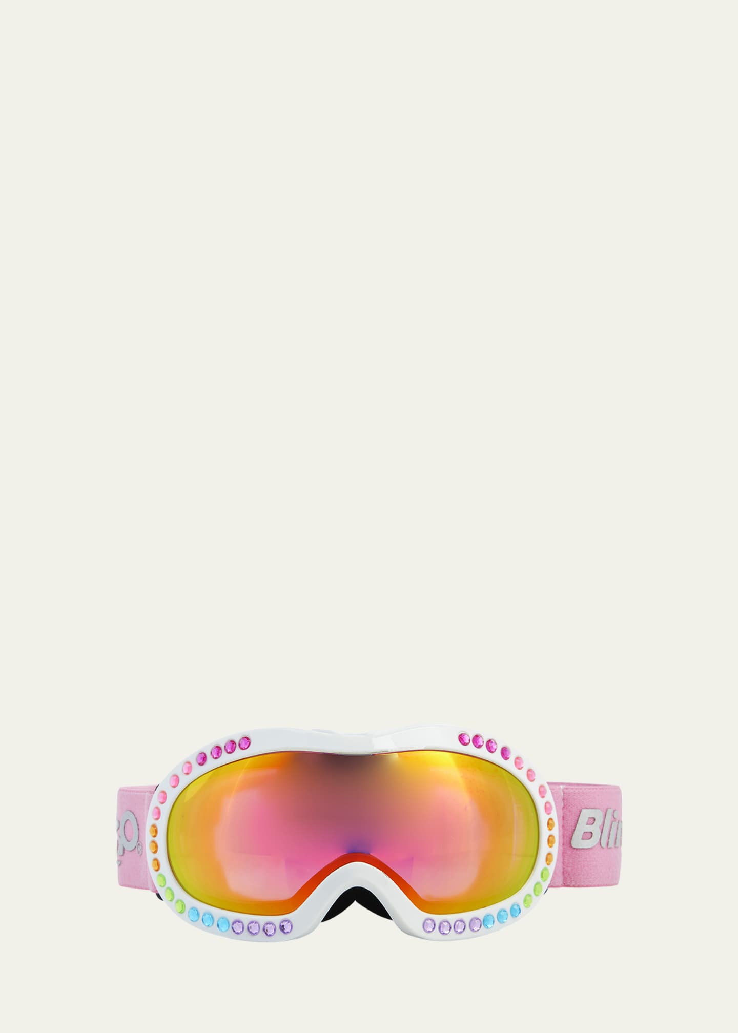 Bling2o Kid's Rainbow Rhinestone Logo Snow Goggles - Bergdorf Goodman