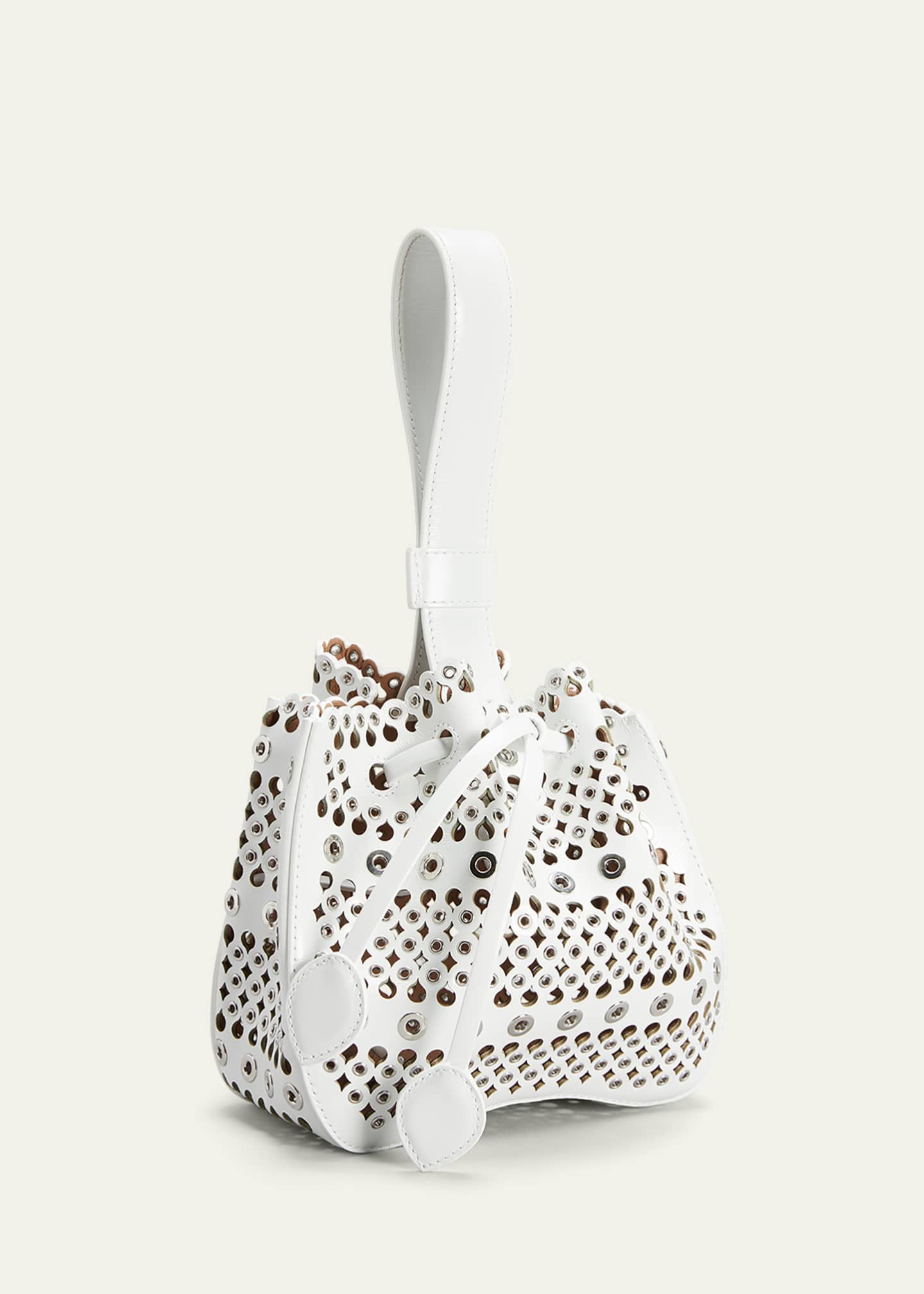 ALAIA Rose Marie 16 Bucket Bag with Grommets - Bergdorf Goodman