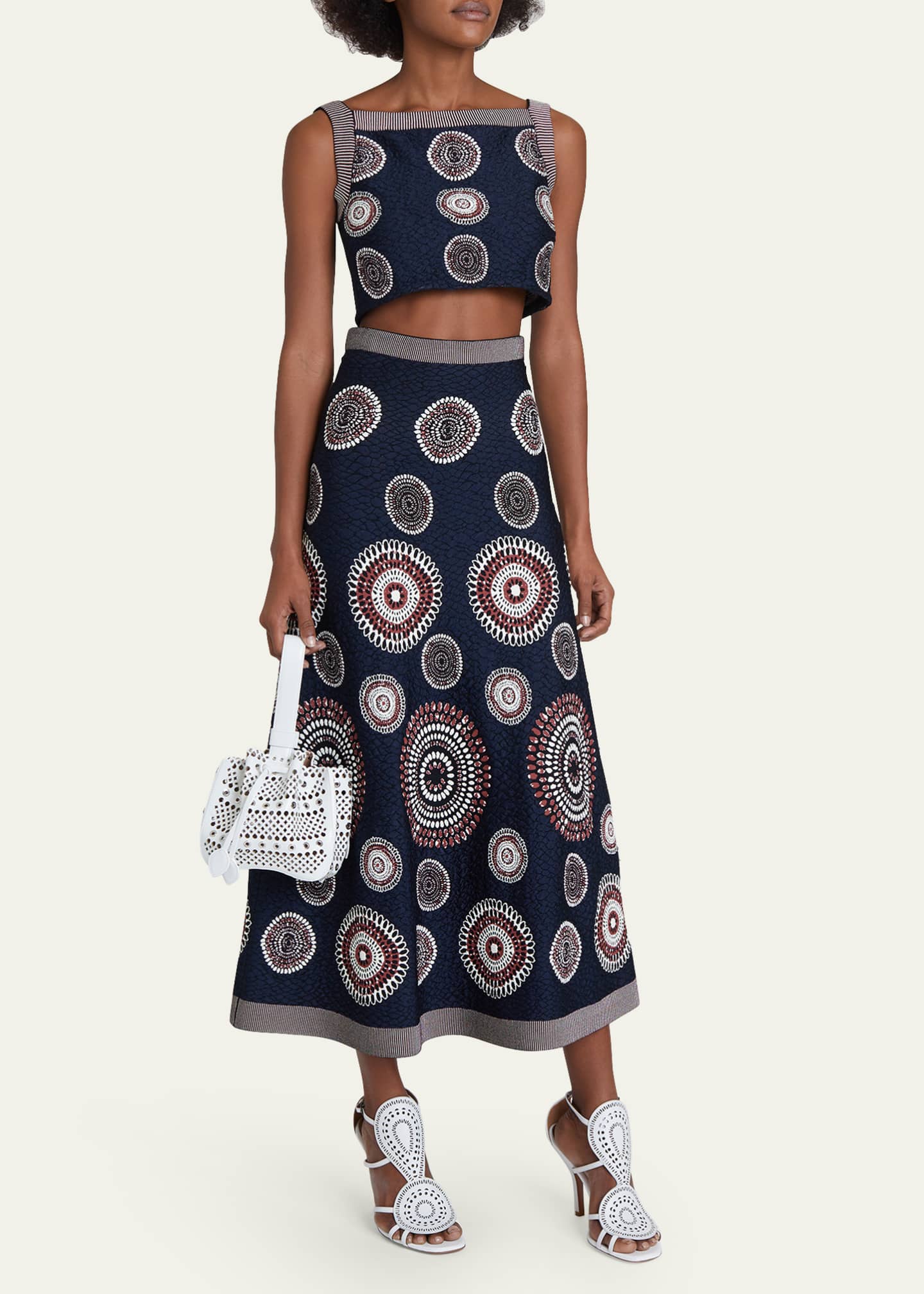 ALAIA Rose Marie 16 Bucket Bag with Grommets - Bergdorf Goodman