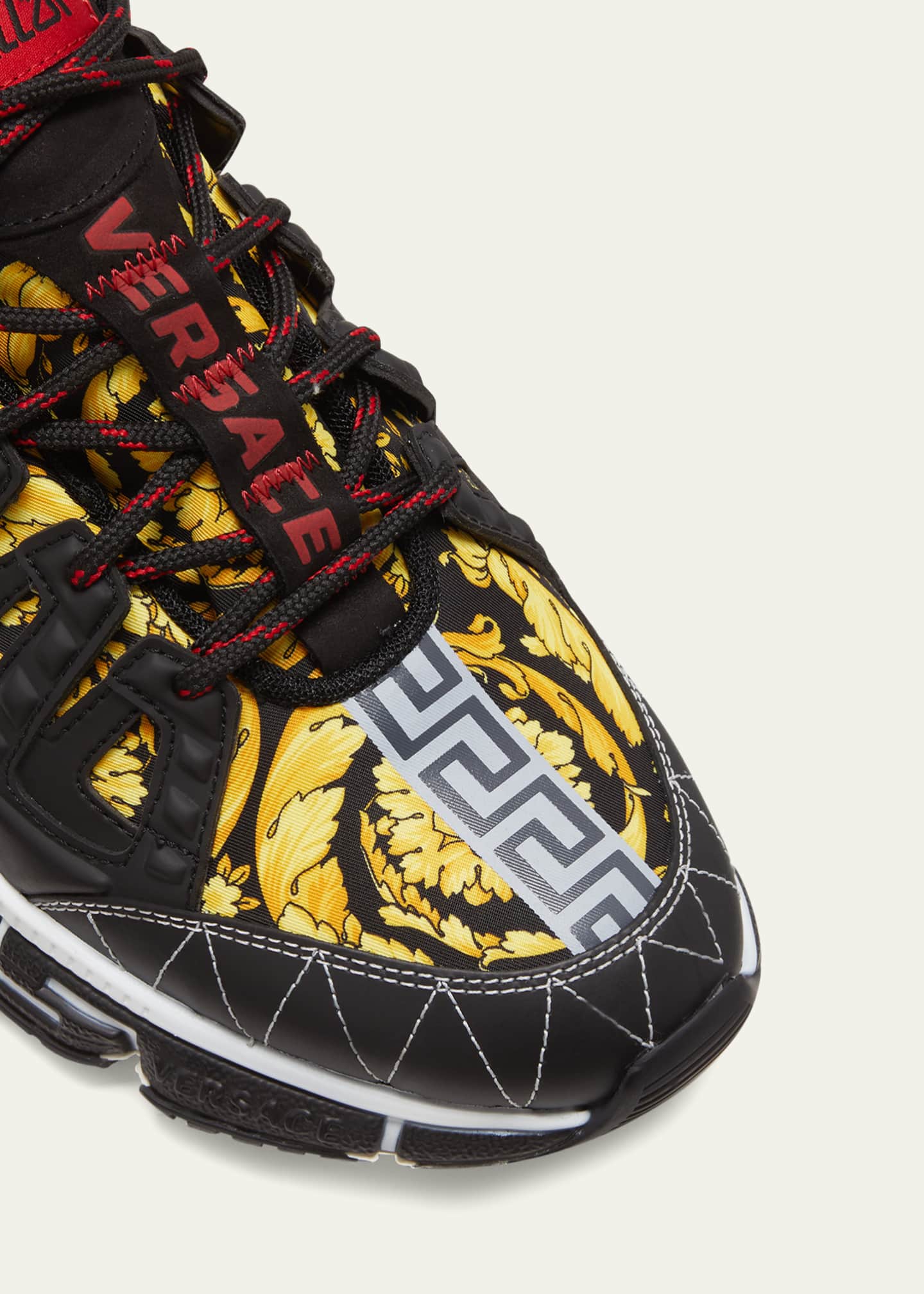 Versace Men's Trigreca Barocco-Print Trainer Low-Top Sneakers ...