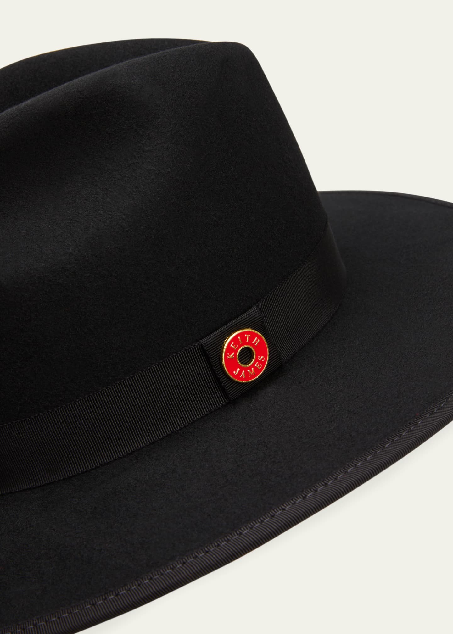 Keith James Men's Queen Red-Brim Wool Fedora Hat - Bergdorf Goodman