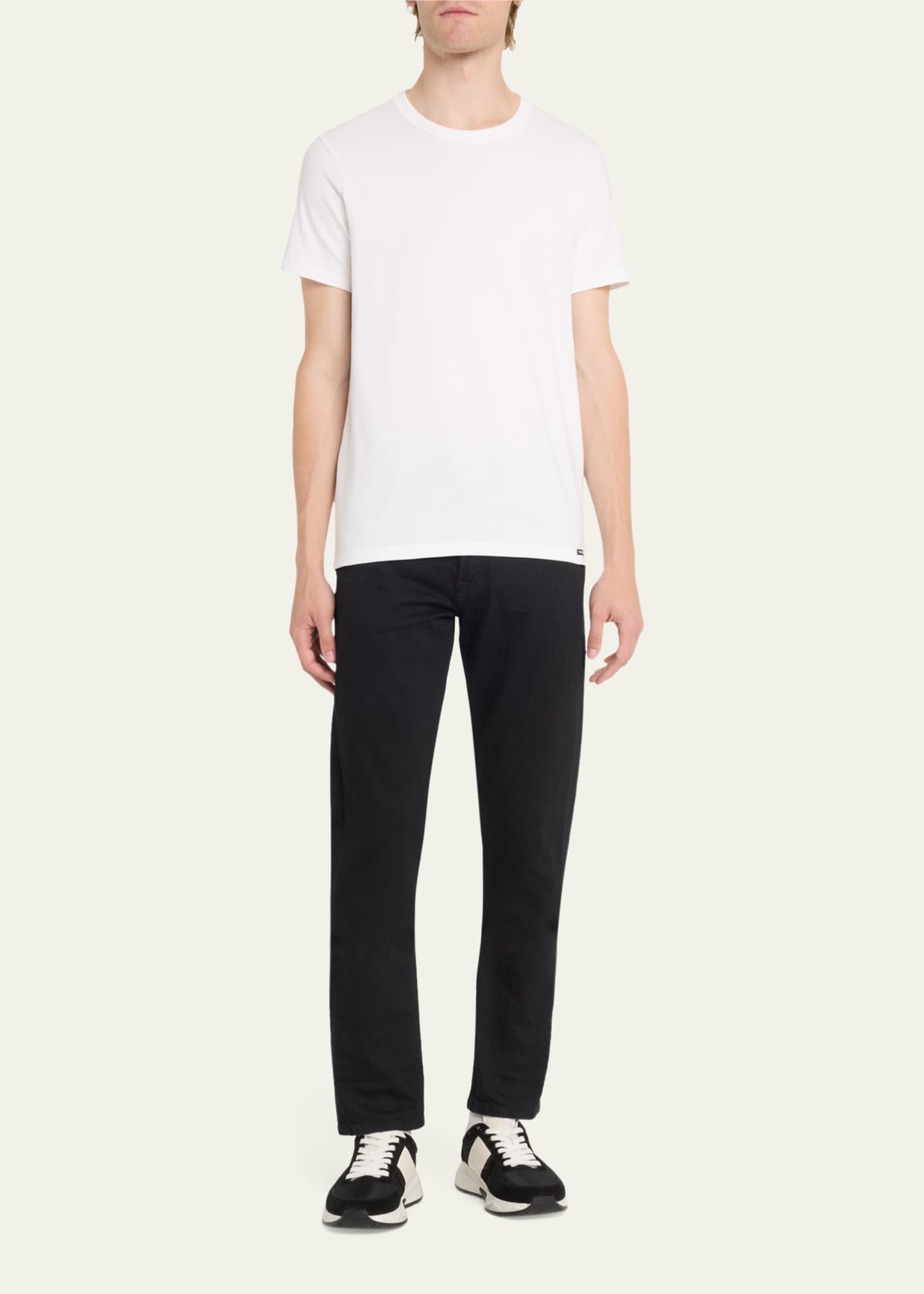 TOM FORD Men's Solid Stretch Jersey T-Shirt - Bergdorf Goodman