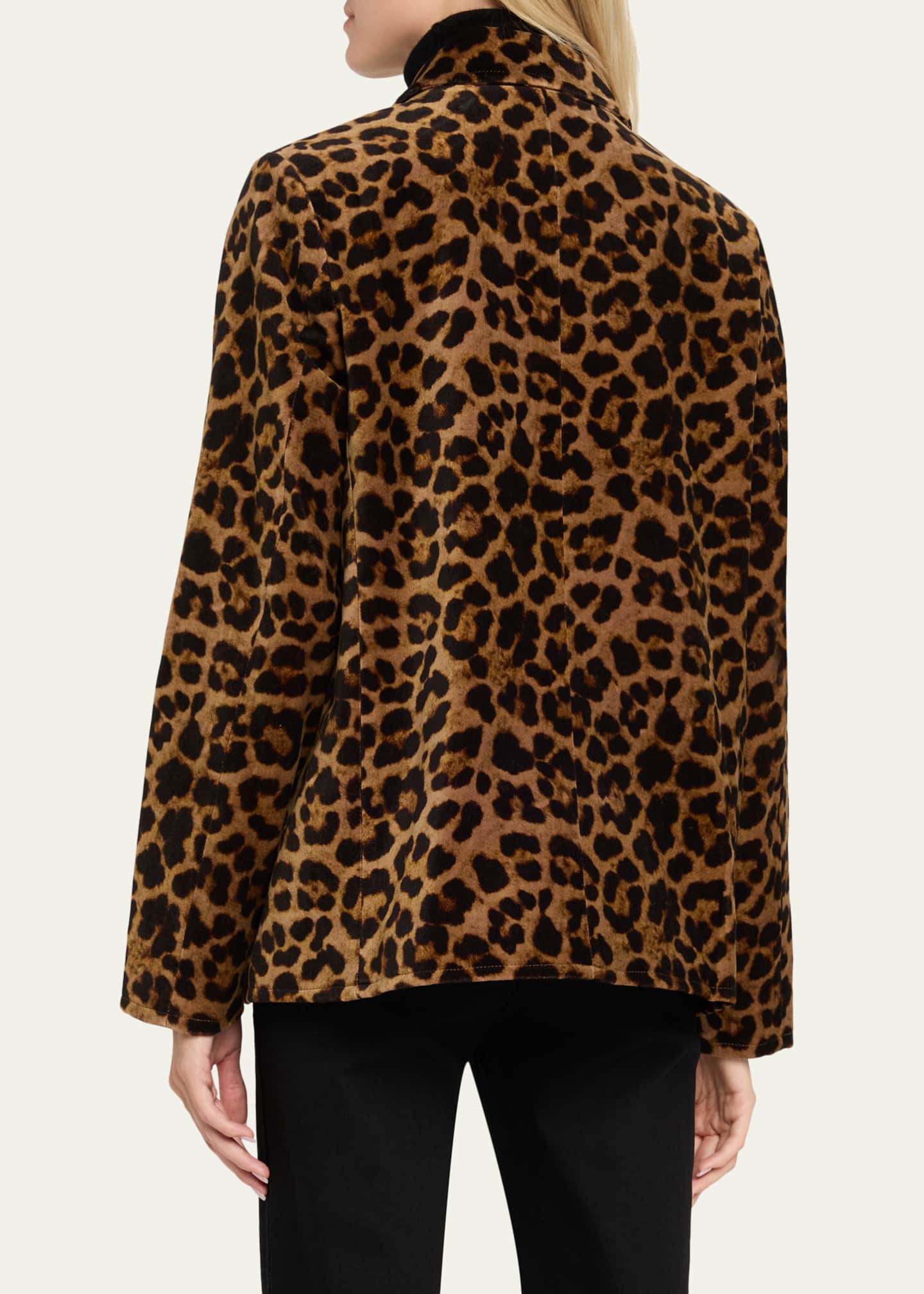 Jane Post Double Breasted Velvet Pea Coat - Bergdorf Goodman