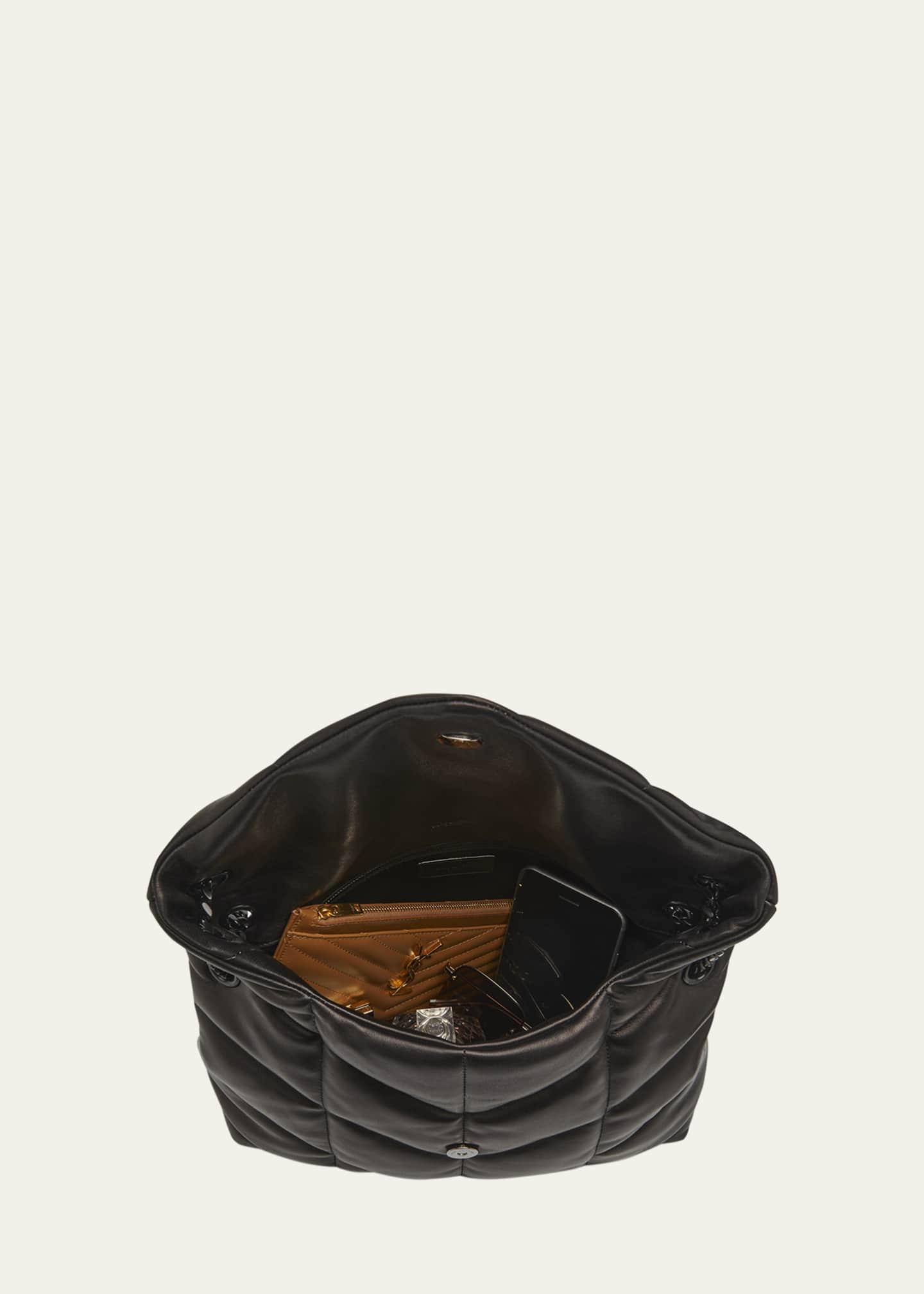 Saint Laurent Lou Puffer Medium YSL Shoulder Bag in Quilted Leather ...