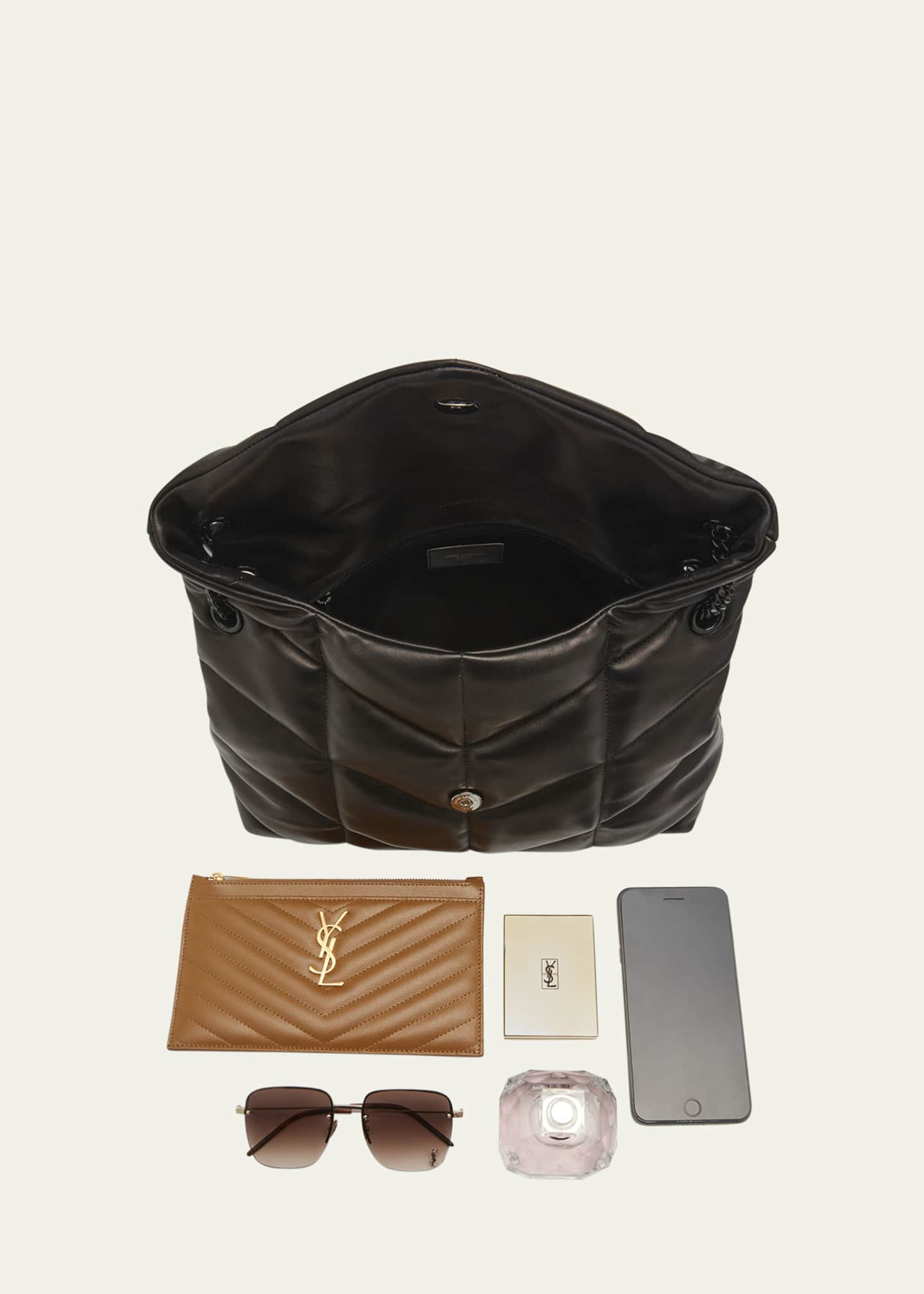 Saint Laurent Lou Puffer Medium YSL Shoulder Bag in Quilted Leather ...