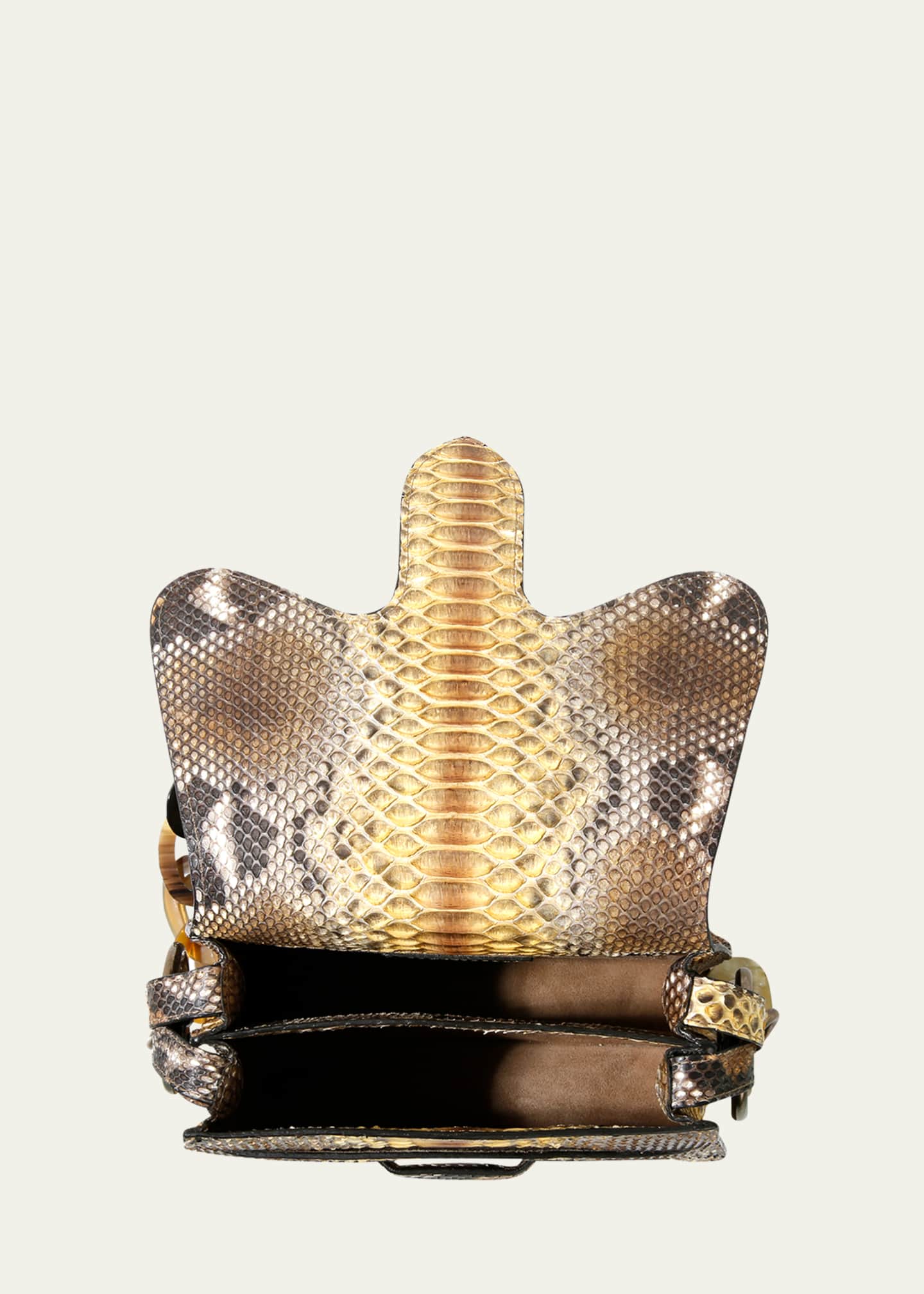 ADRIANA CASTRO Monsieur Python Saddle Shoulder Bag - Bergdorf Goodman