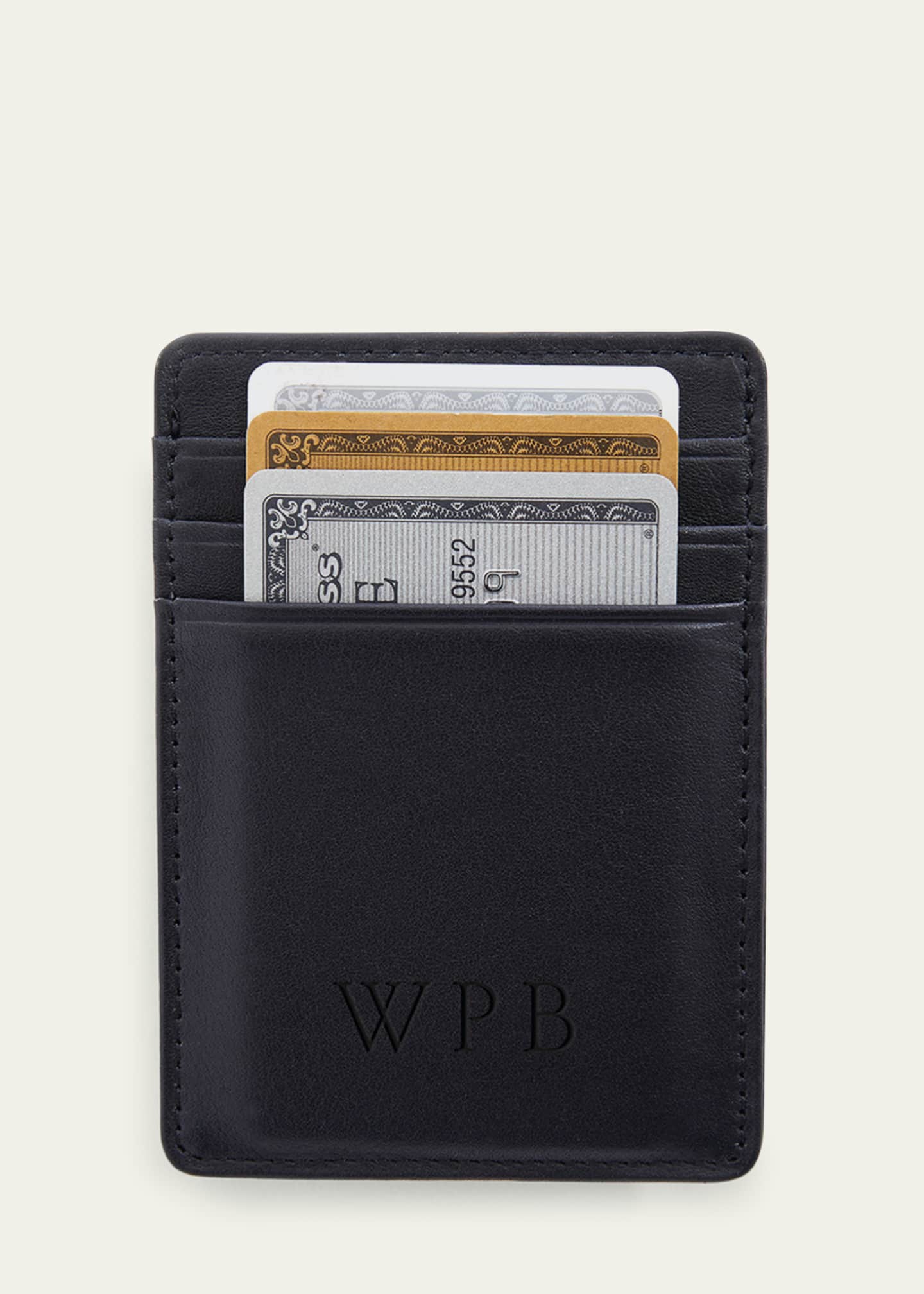 ROYCE New York Monogrammed Leather Magnetic Money Clip Wallet ...