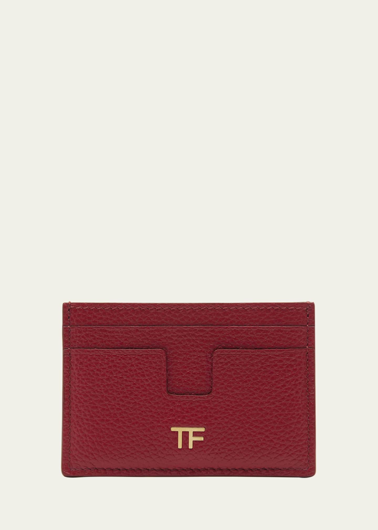 TOM FORD TF Card Holder in Grained Leather - Bergdorf Goodman
