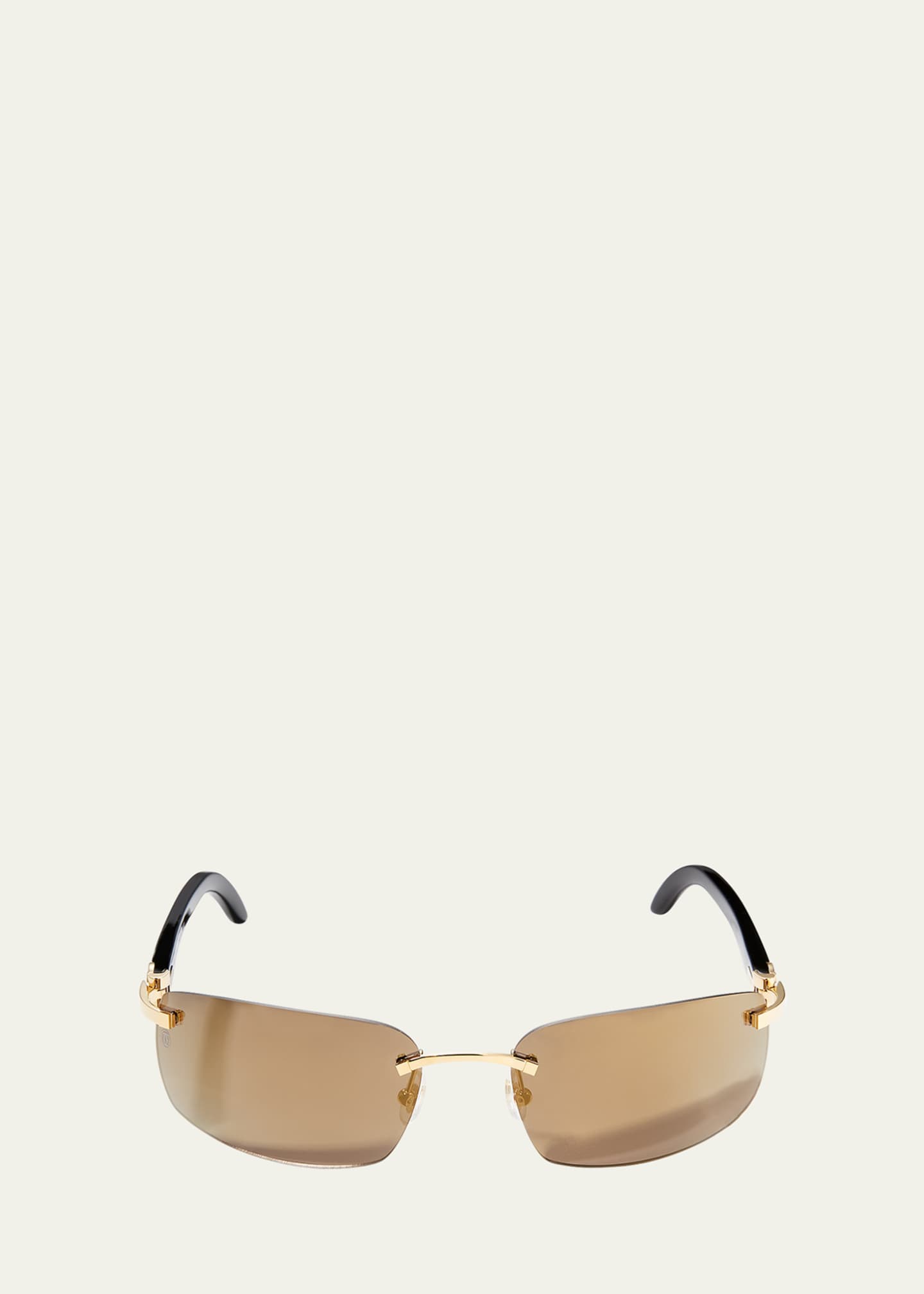 Cartier Men's Rimless Rectangle Sunglasses - Bergdorf Goodman