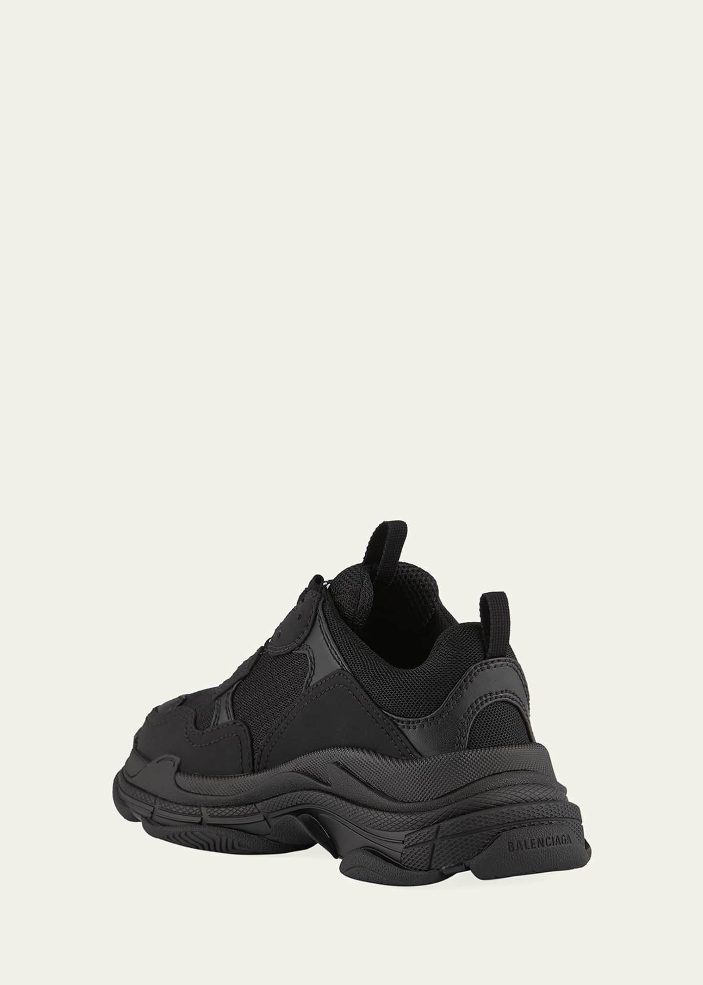 Balenciaga Kid's Triple S Tonal Mix-Media Chunky Sneakers, Toddler/Kids ...