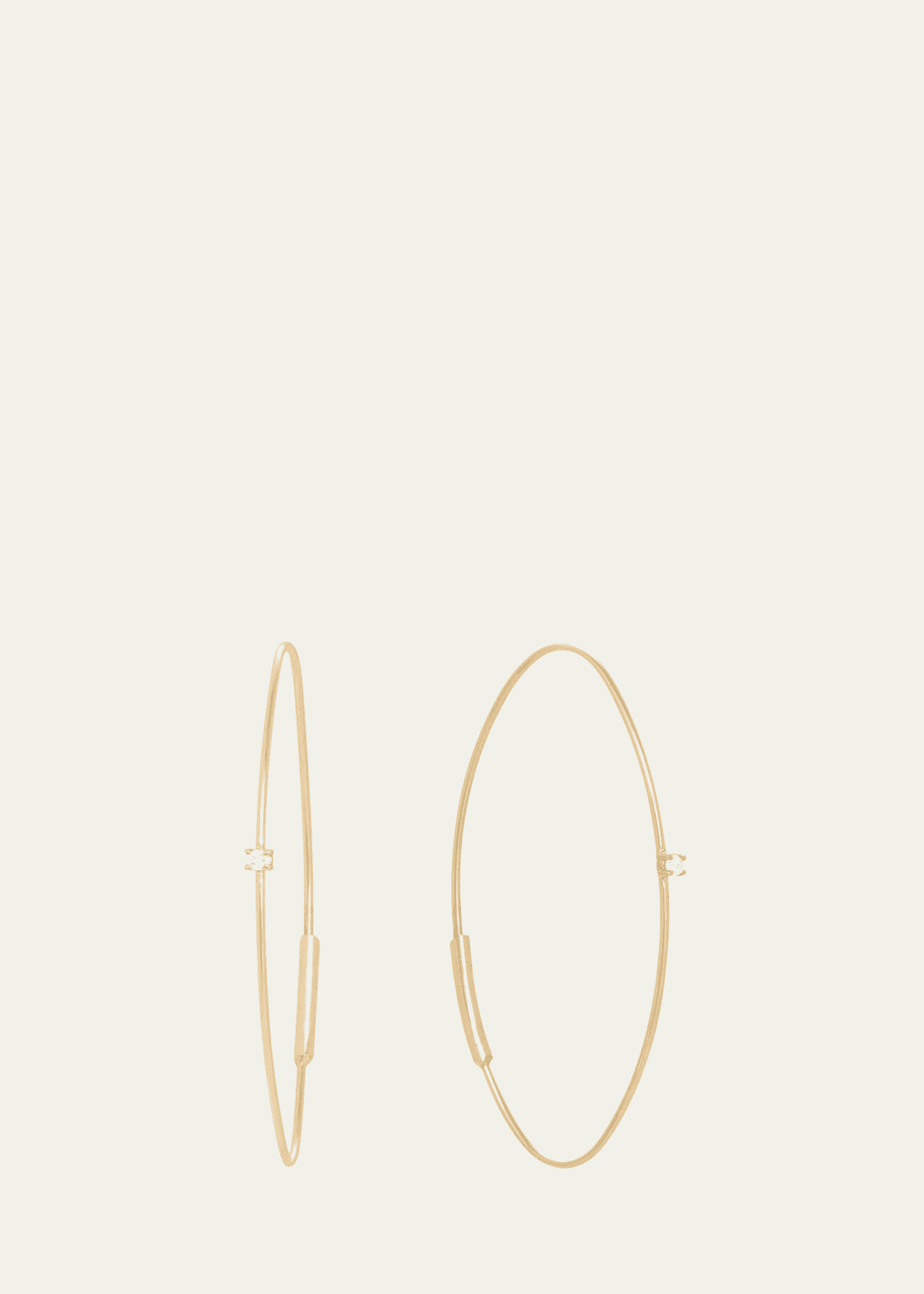 Lana 14K Gold Small Oval Magic Hoop Earrings with Diamonds - Bergdorf ...