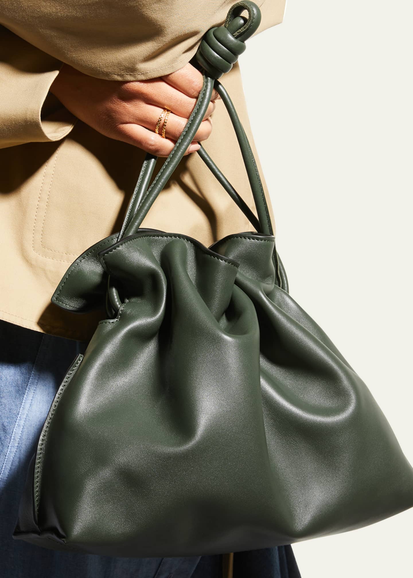 Loewe Flamenco Drawstring Knot Clutch Bag - Bergdorf Goodman