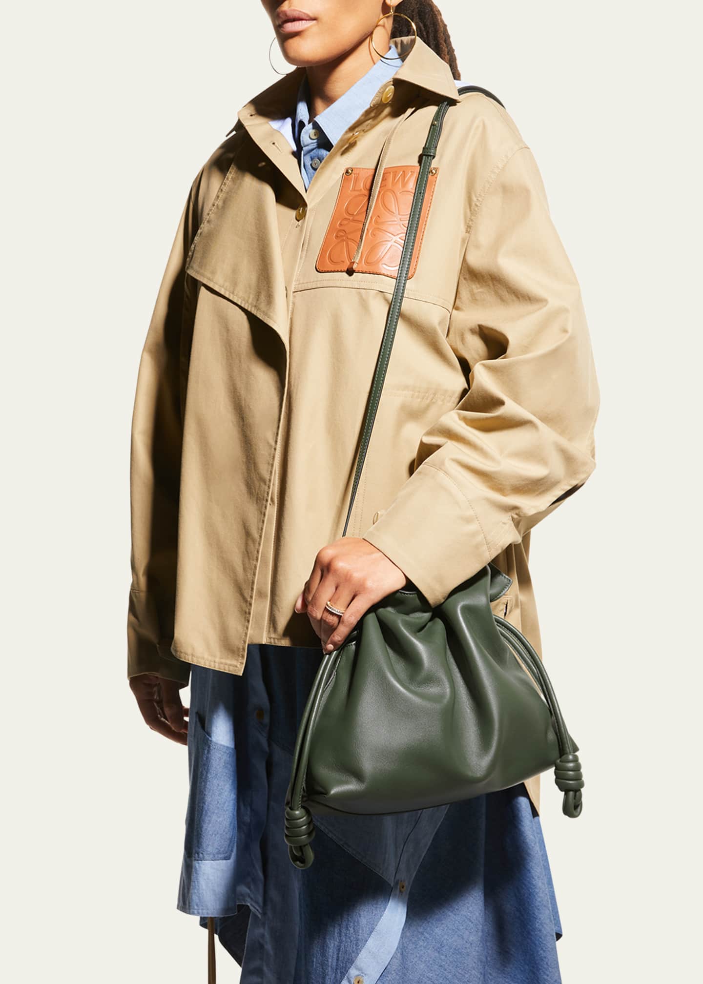 Loewe Flamenco Drawstring Knot Clutch Bag - Bergdorf Goodman