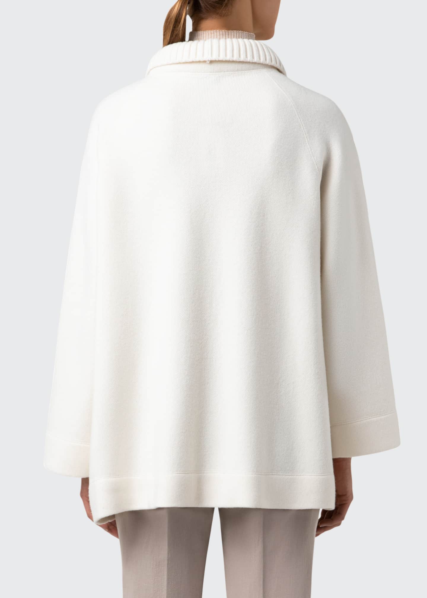 Akris Cashmere Jacket w/ Detachable Ribbed Inset - Bergdorf Goodman