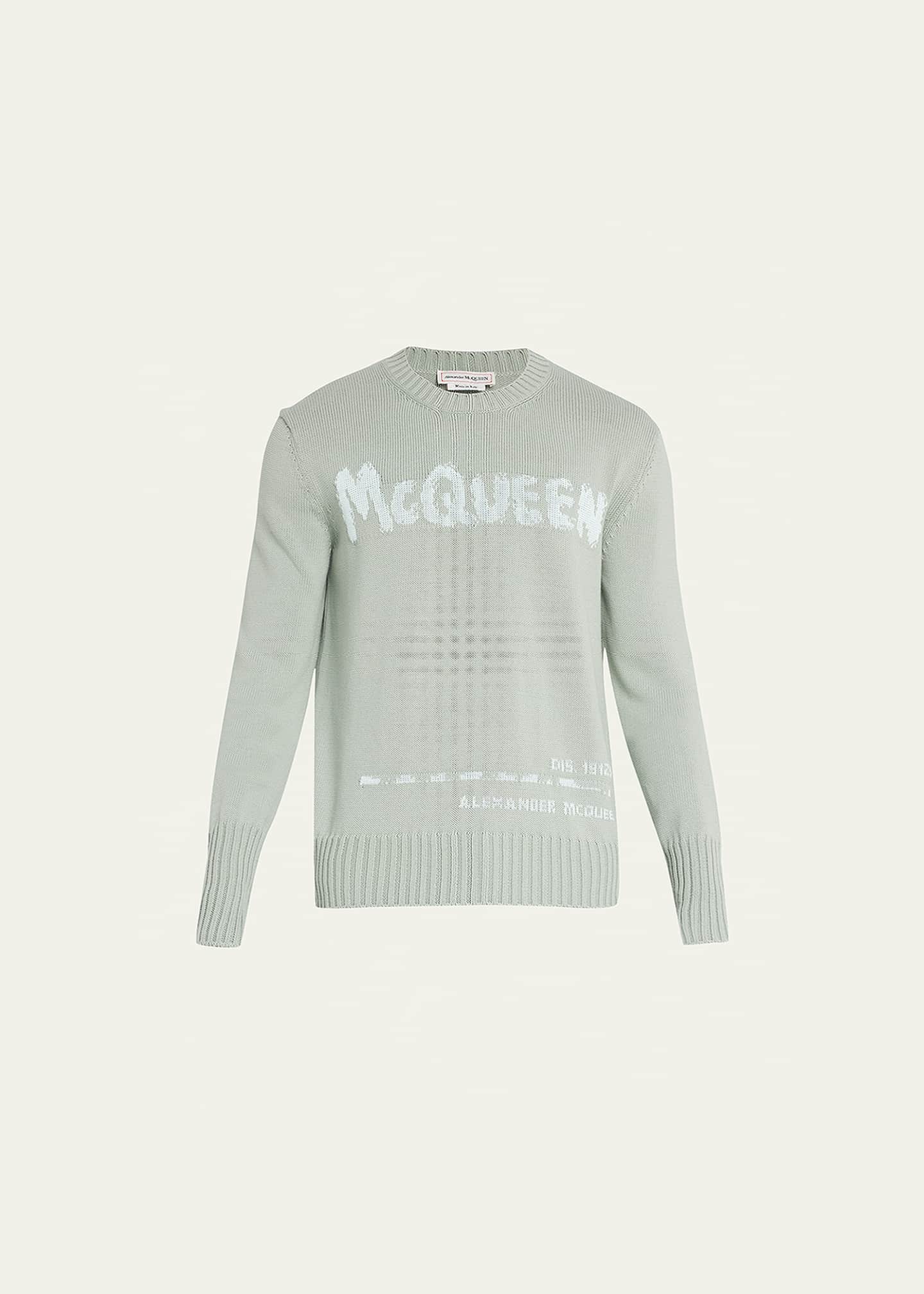 Alexander McQueen Men's Graffiti Knit Sweater - Bergdorf Goodman