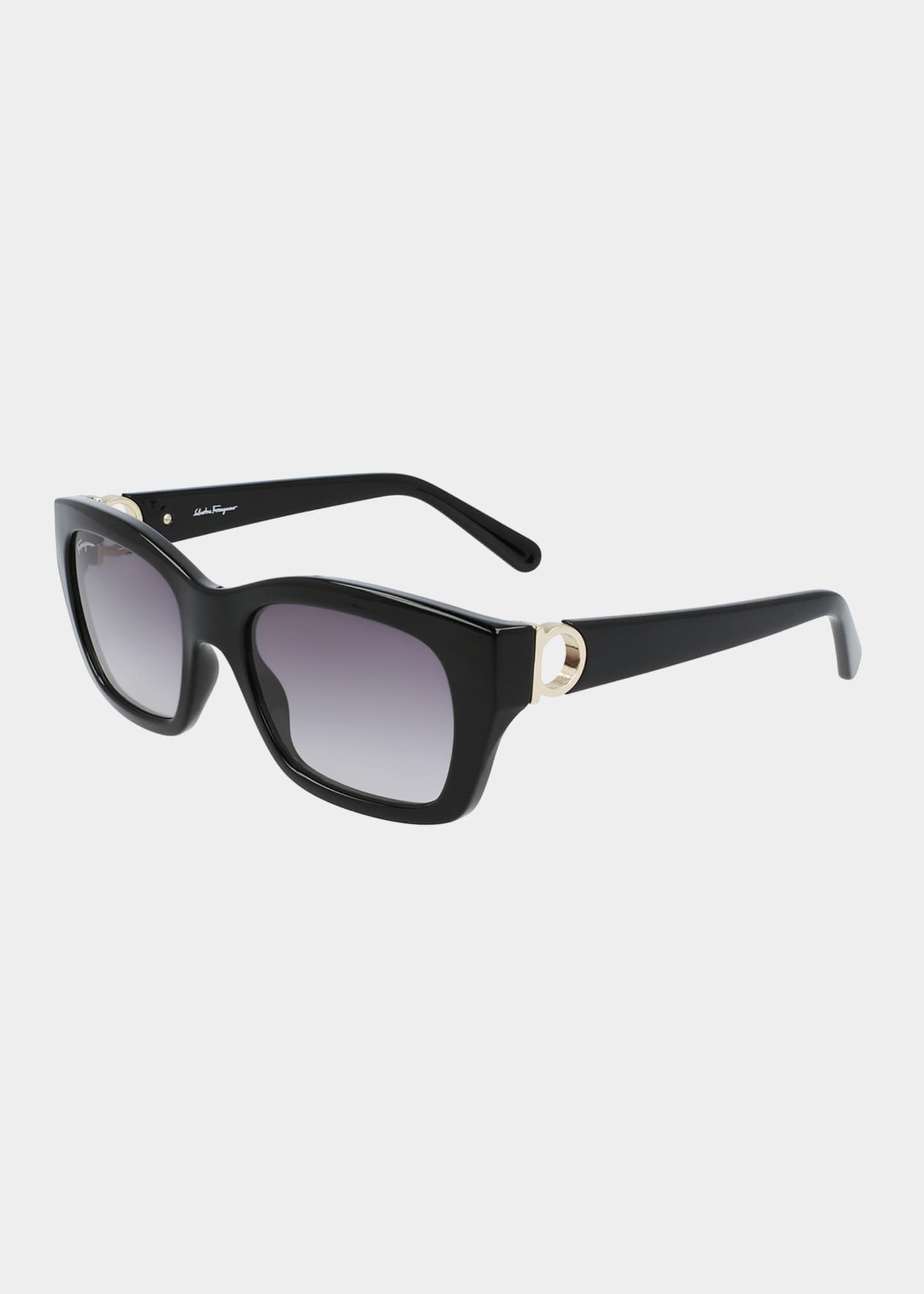 Ferragamo Rectangular Bio-Injected Plastic Sunglasses - Bergdorf Goodman