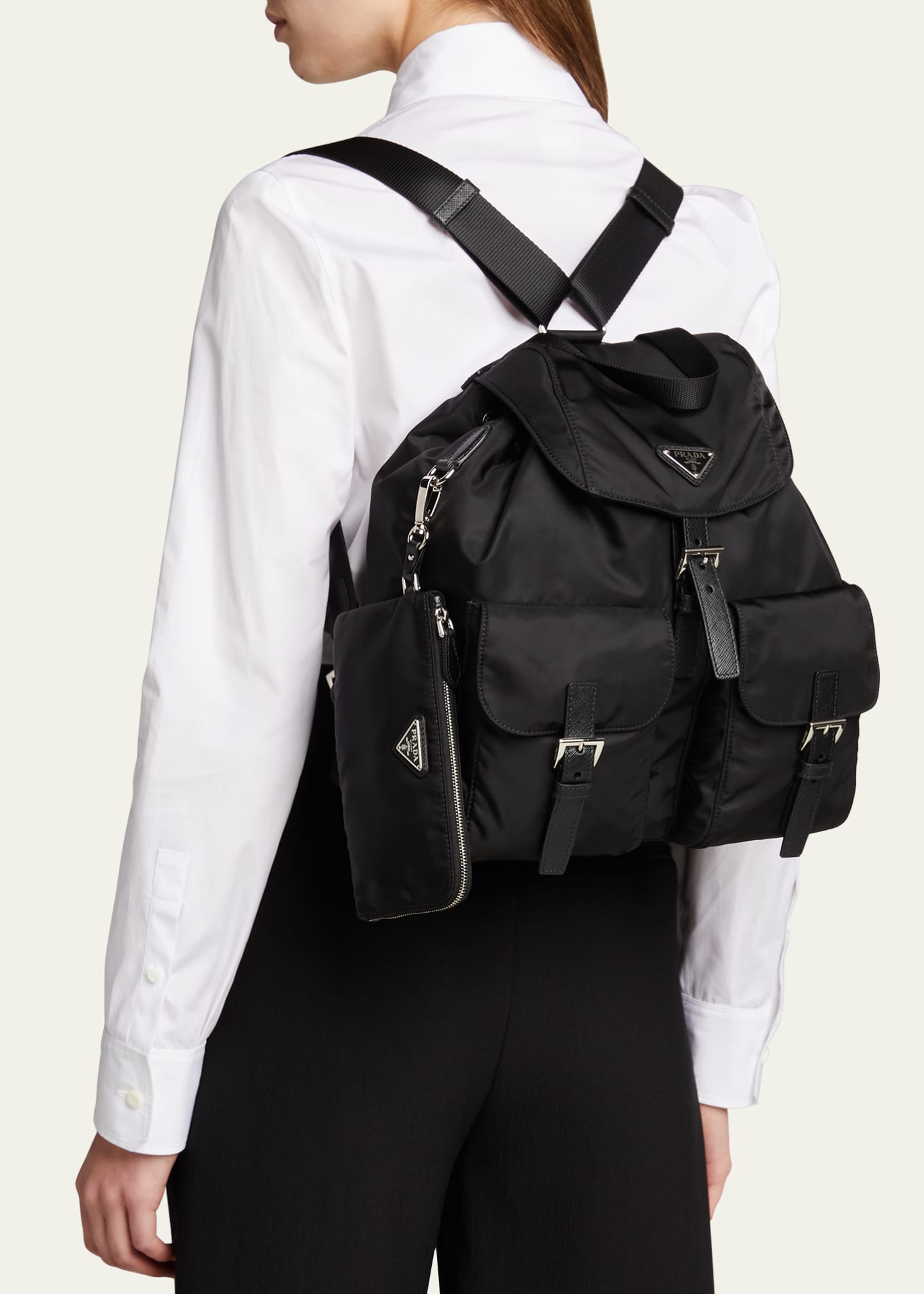 Prada Vela Medium Recycled Nylon Backpack - Bergdorf Goodman