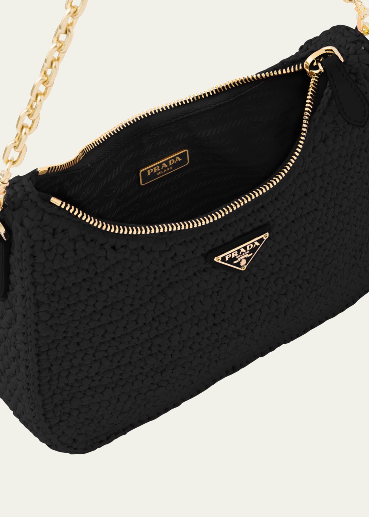 Prada Re-Edition 2005 Raffia Chain Shoulder Bag - Bergdorf Goodman