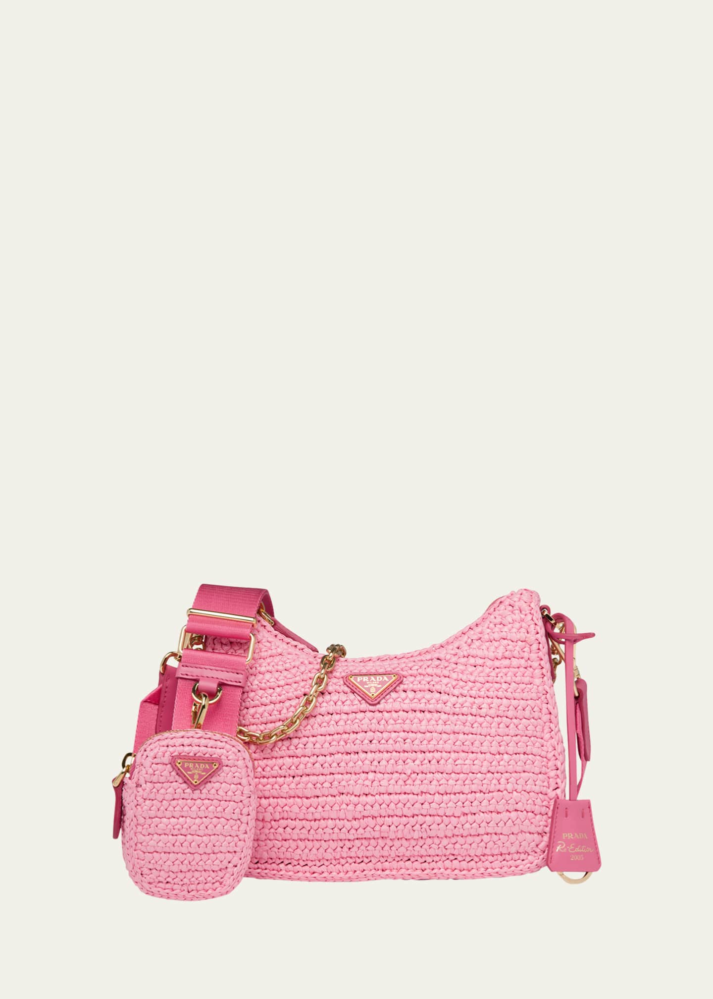 Prada Re-Edition 2005 Raffia Chain Shoulder Bag - Bergdorf Goodman