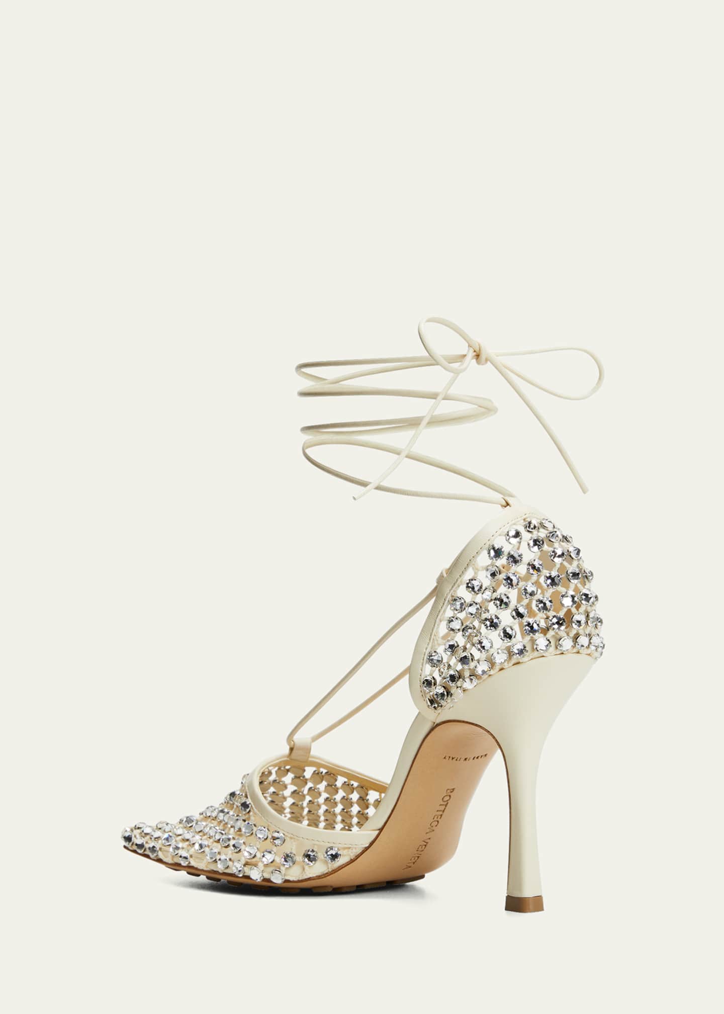 Bottega Veneta Sparkle Stretch High-Heel Sandals - Bergdorf Goodman