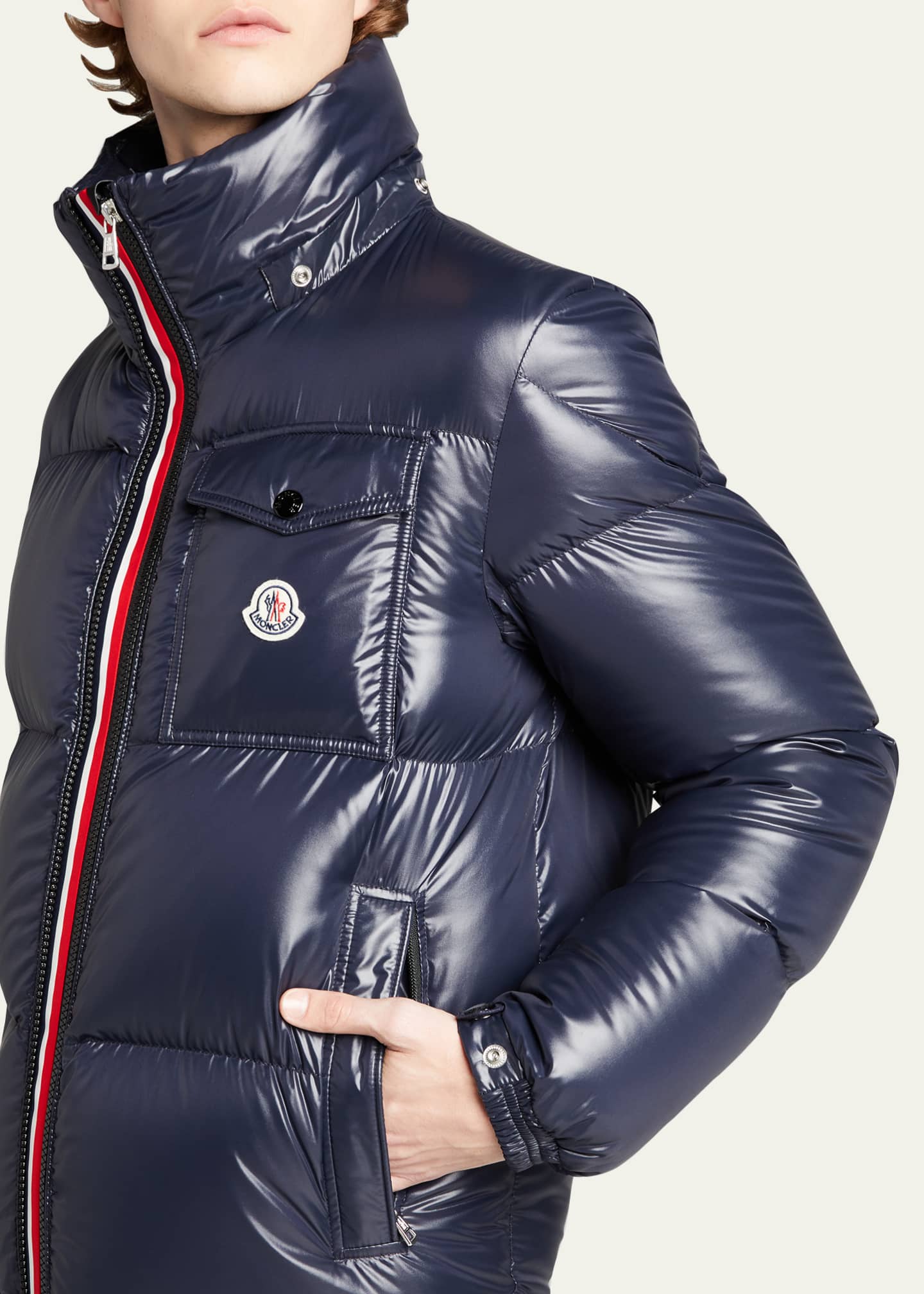 Moncler Men's Montbeliard Shiny Nylon Jacket - Bergdorf Goodman