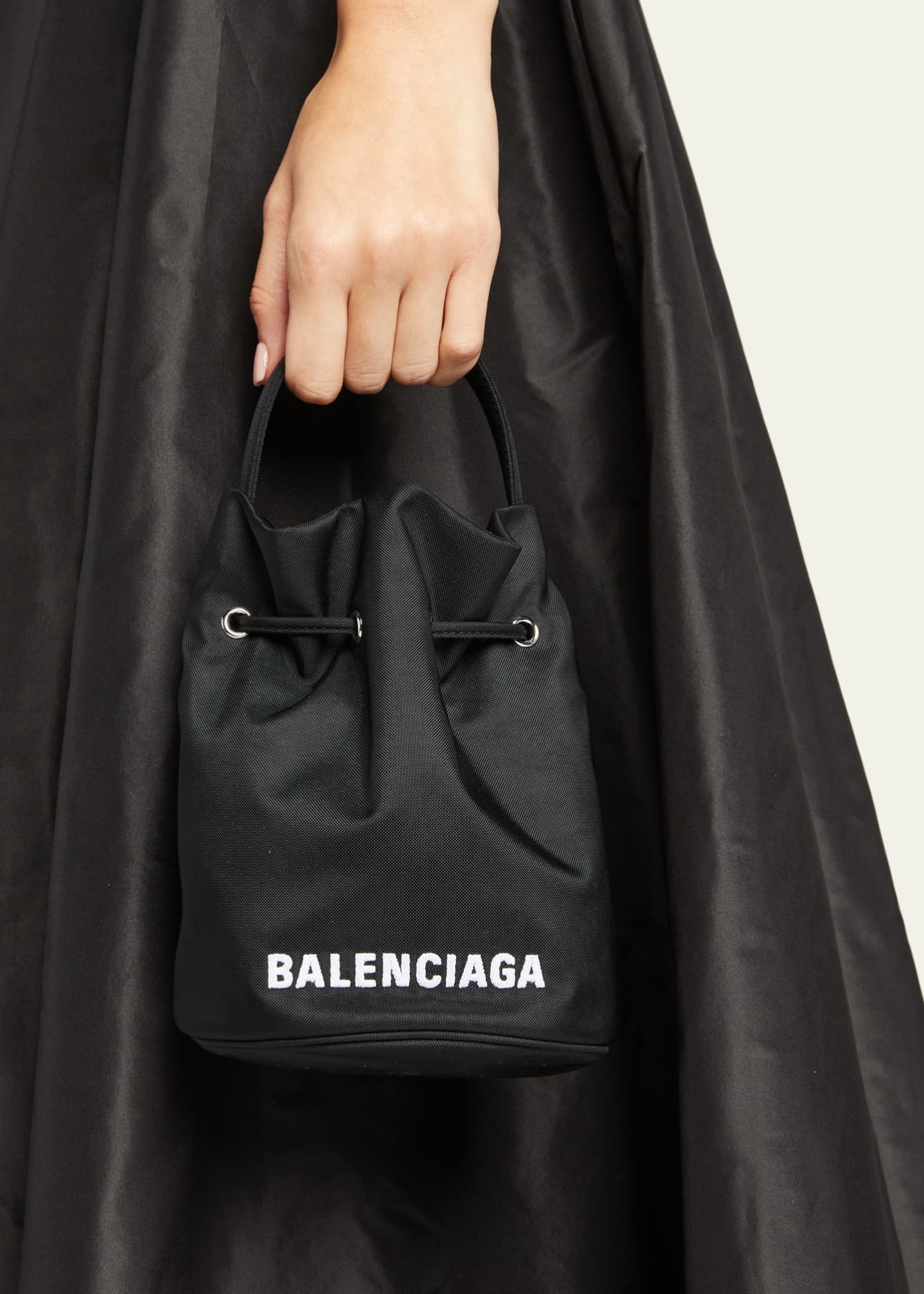 Balenciaga Wheel XS Logo Drawstring Bucket Bag - Bergdorf Goodman