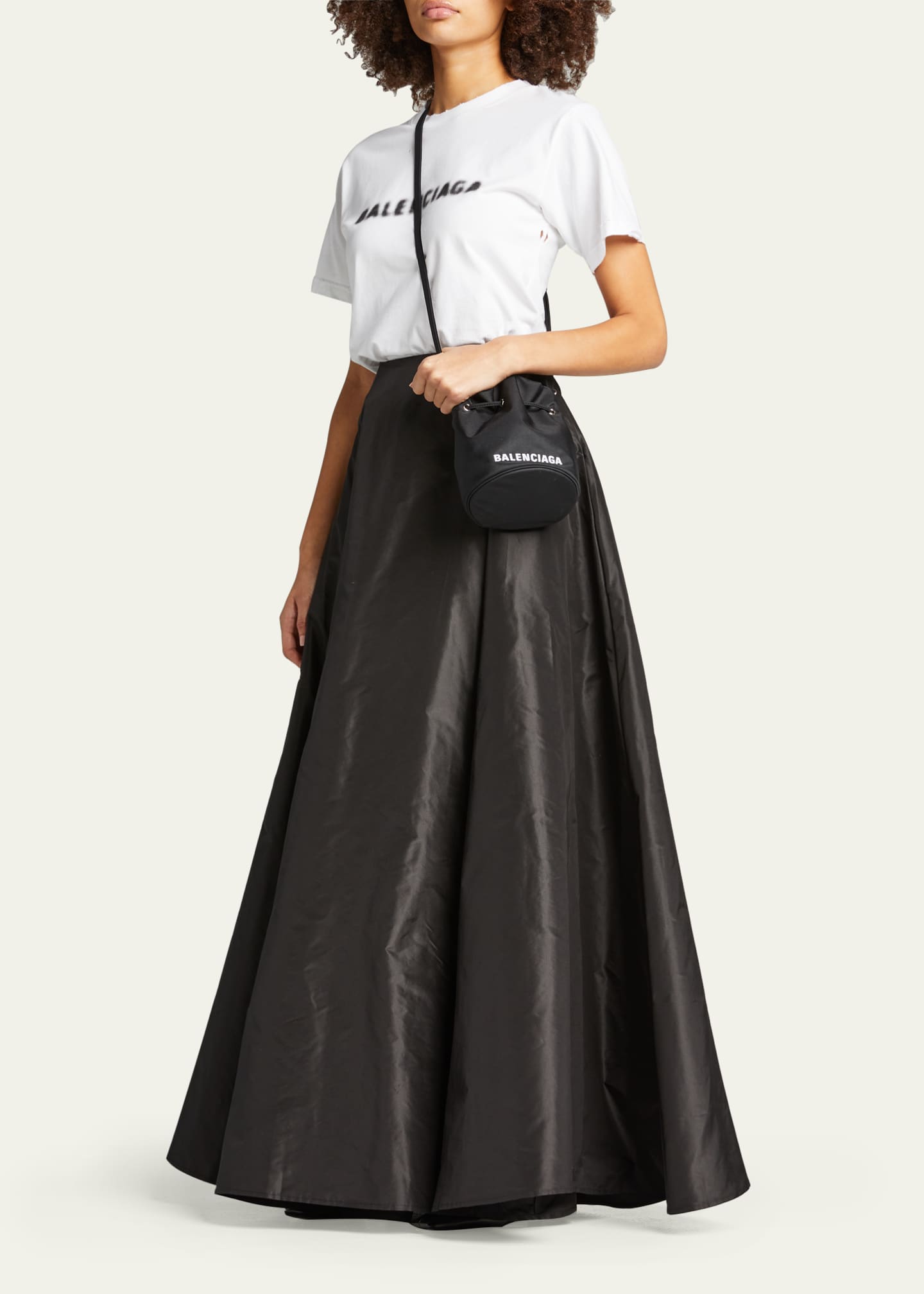 Balenciaga Wheel XS Logo Drawstring Bucket Bag - Bergdorf Goodman
