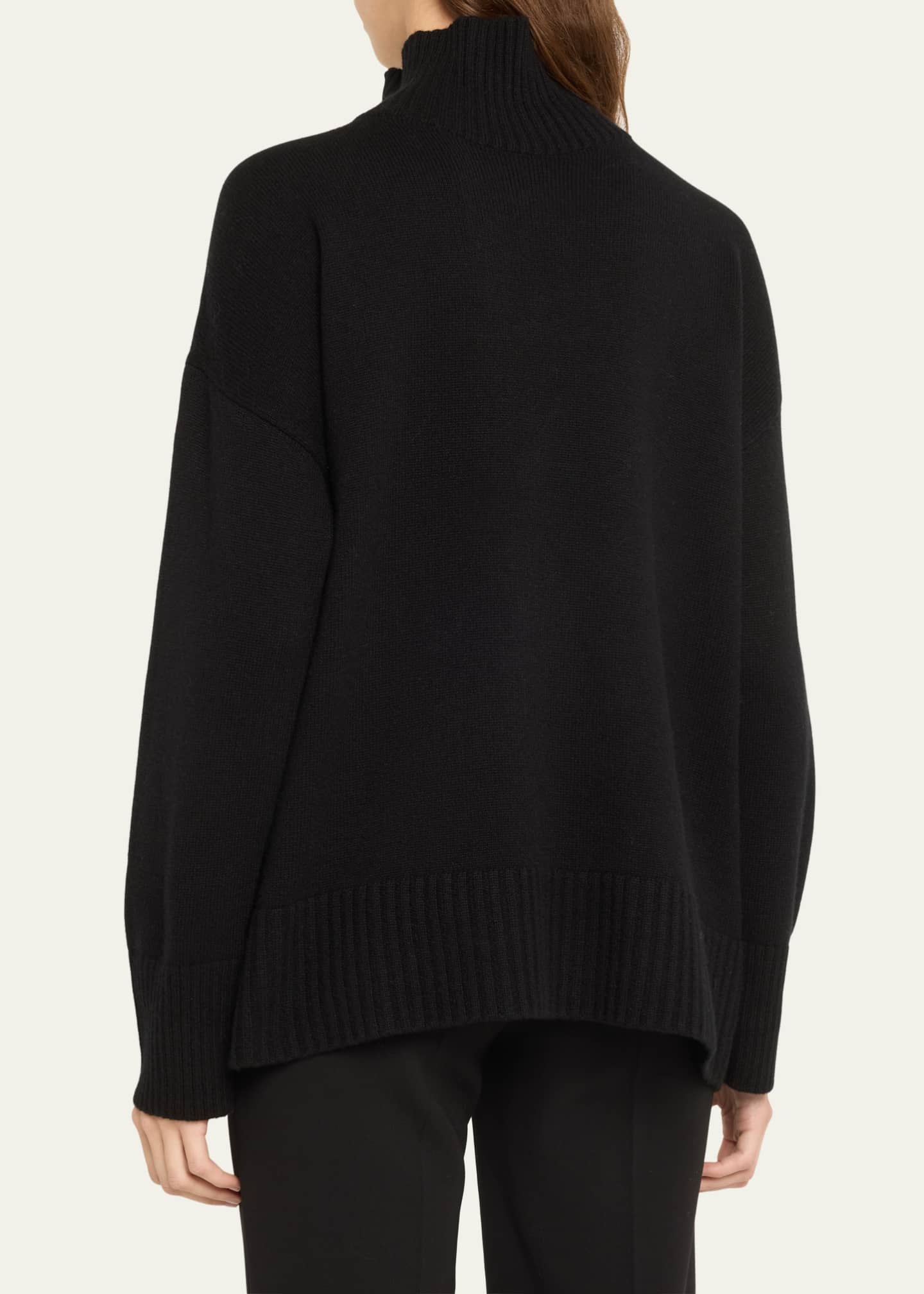 Lafayette 148 New York Chine 3-Ply Cashmere Stand-Collar Sweater ...