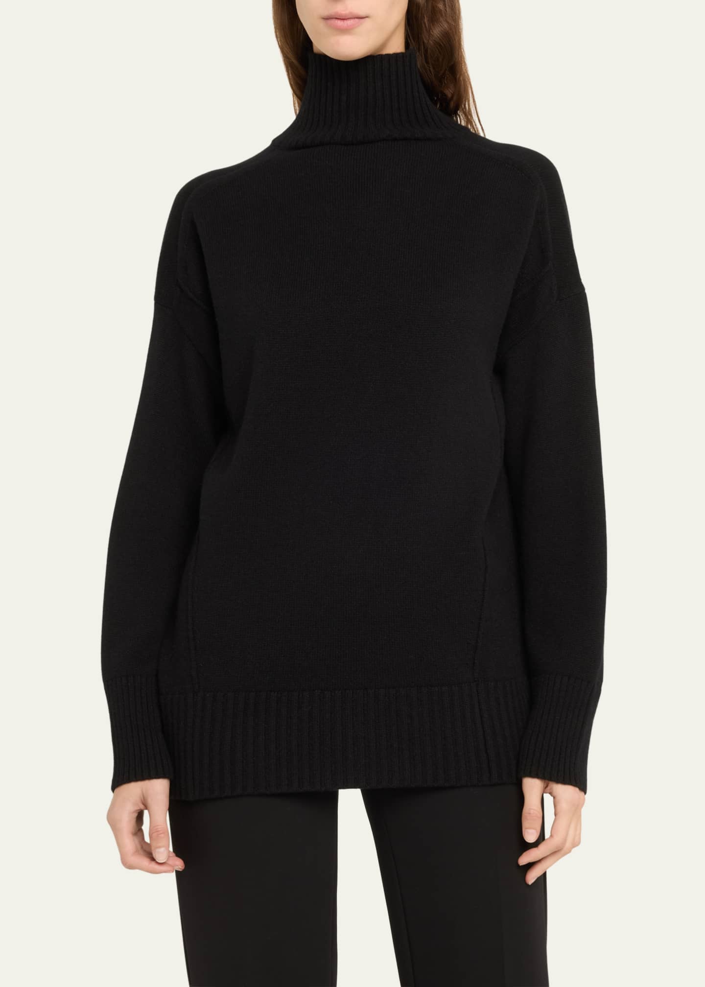 Lafayette 148 New York Chine 3-Ply Cashmere Stand-Collar Sweater ...