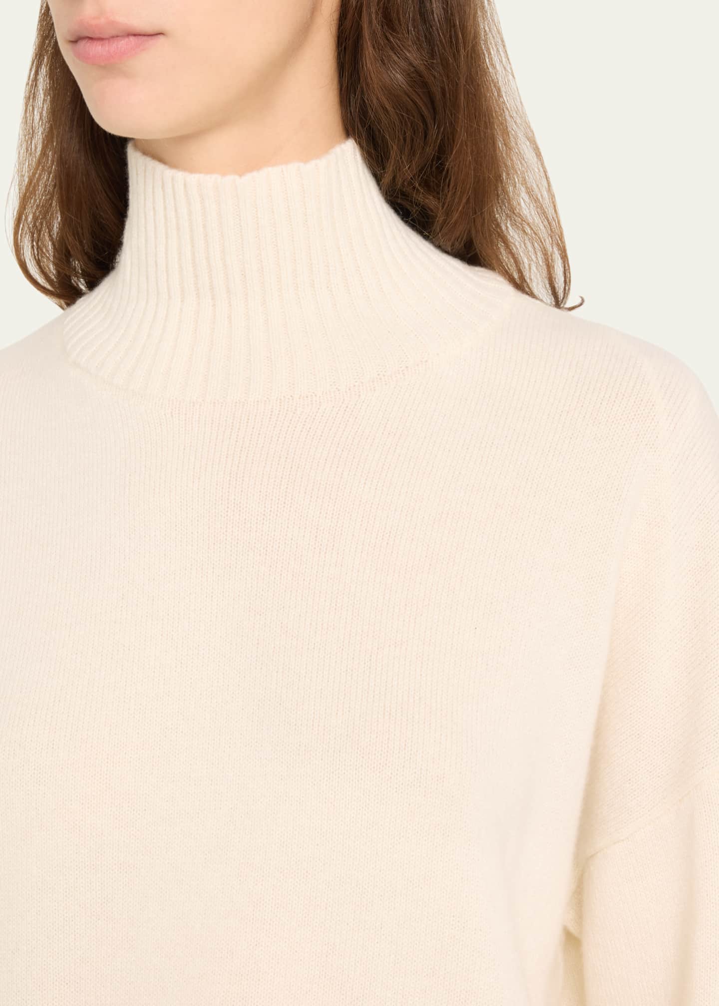 Lafayette 148 New York Chine 3-Ply Cashmere Stand-Collar Sweater ...