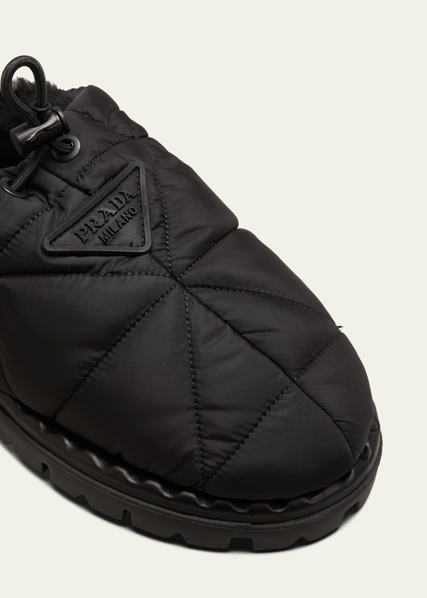 Prada Rush Quilted Nylon Slipper Mules - Bergdorf Goodman