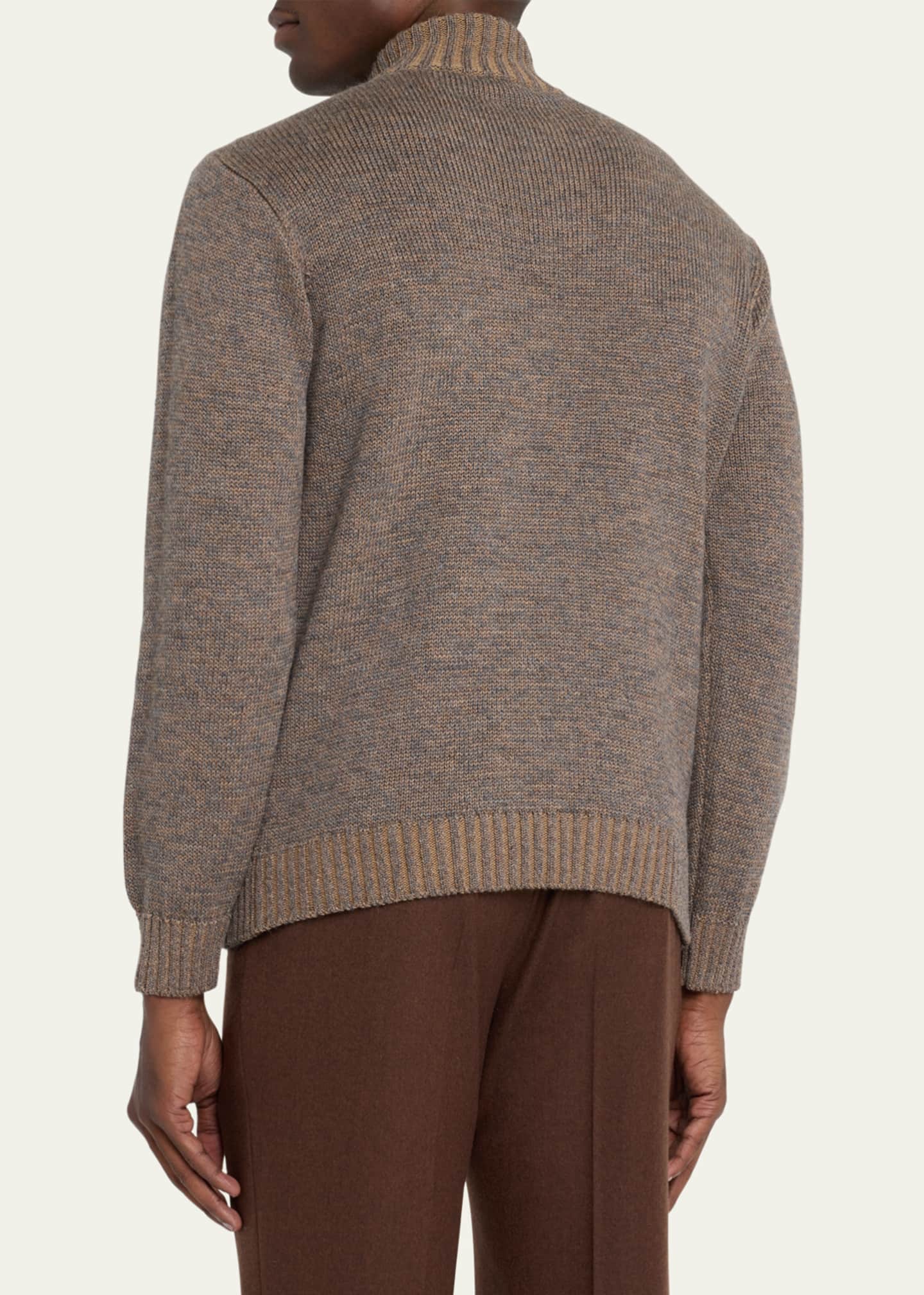 Inis Meain Men's Wool-Alpaca Mock Neck Sweater - Bergdorf Goodman