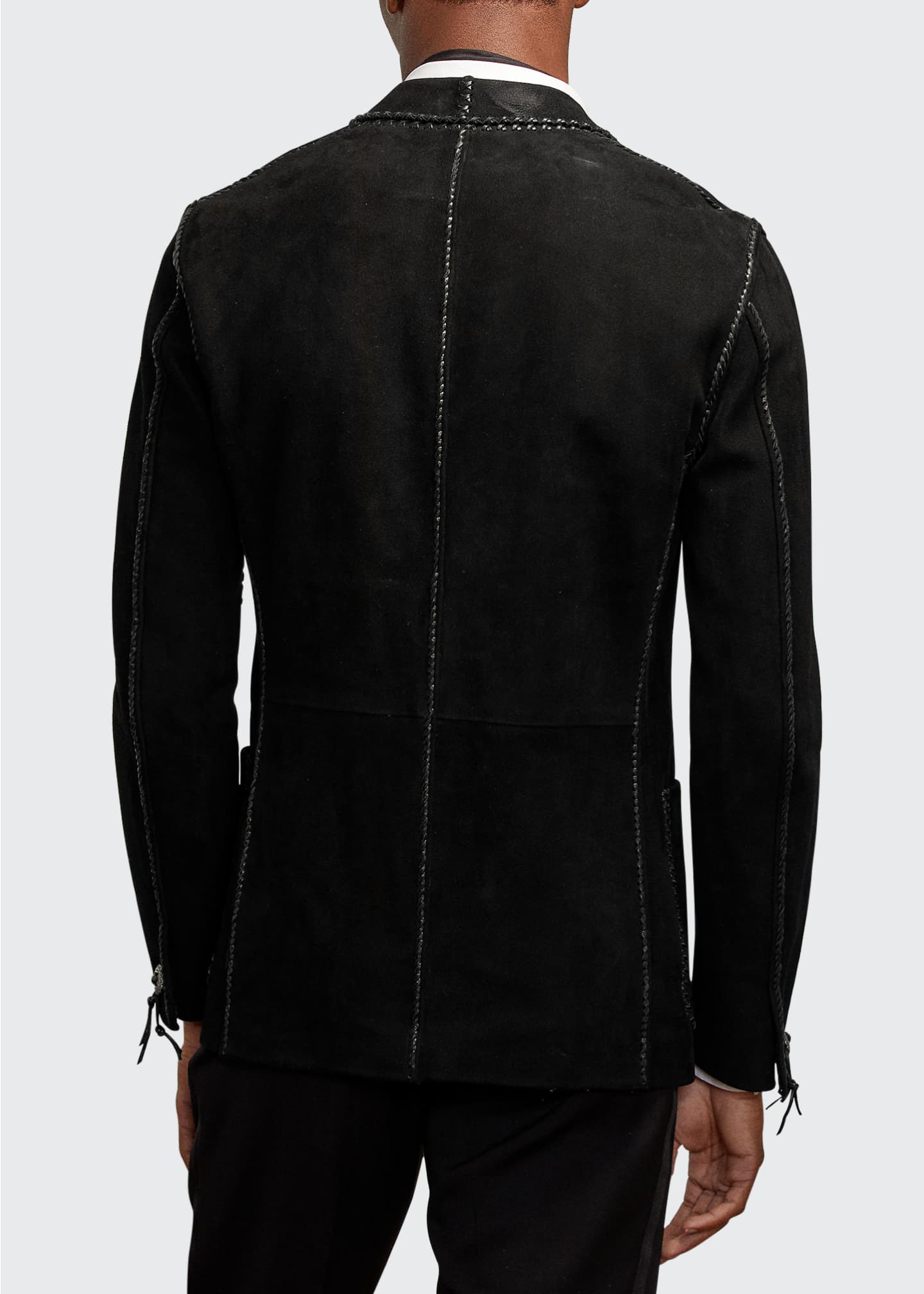 Ralph Lauren Purple Label Men's Topstitched Suede Western Jacket ...