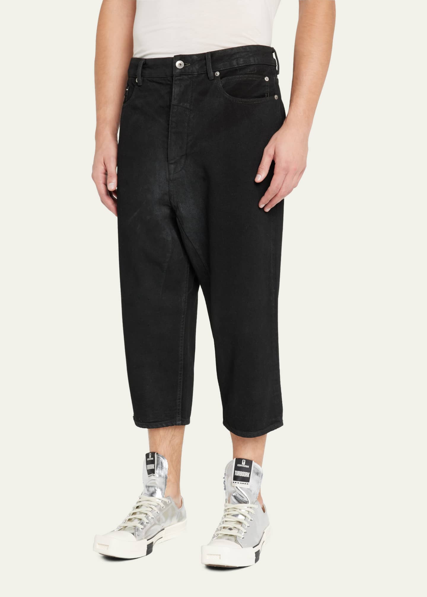 DRKSHDW RICK OWENS Men's Cropped Carrot Collapse Jeans - Bergdorf Goodman