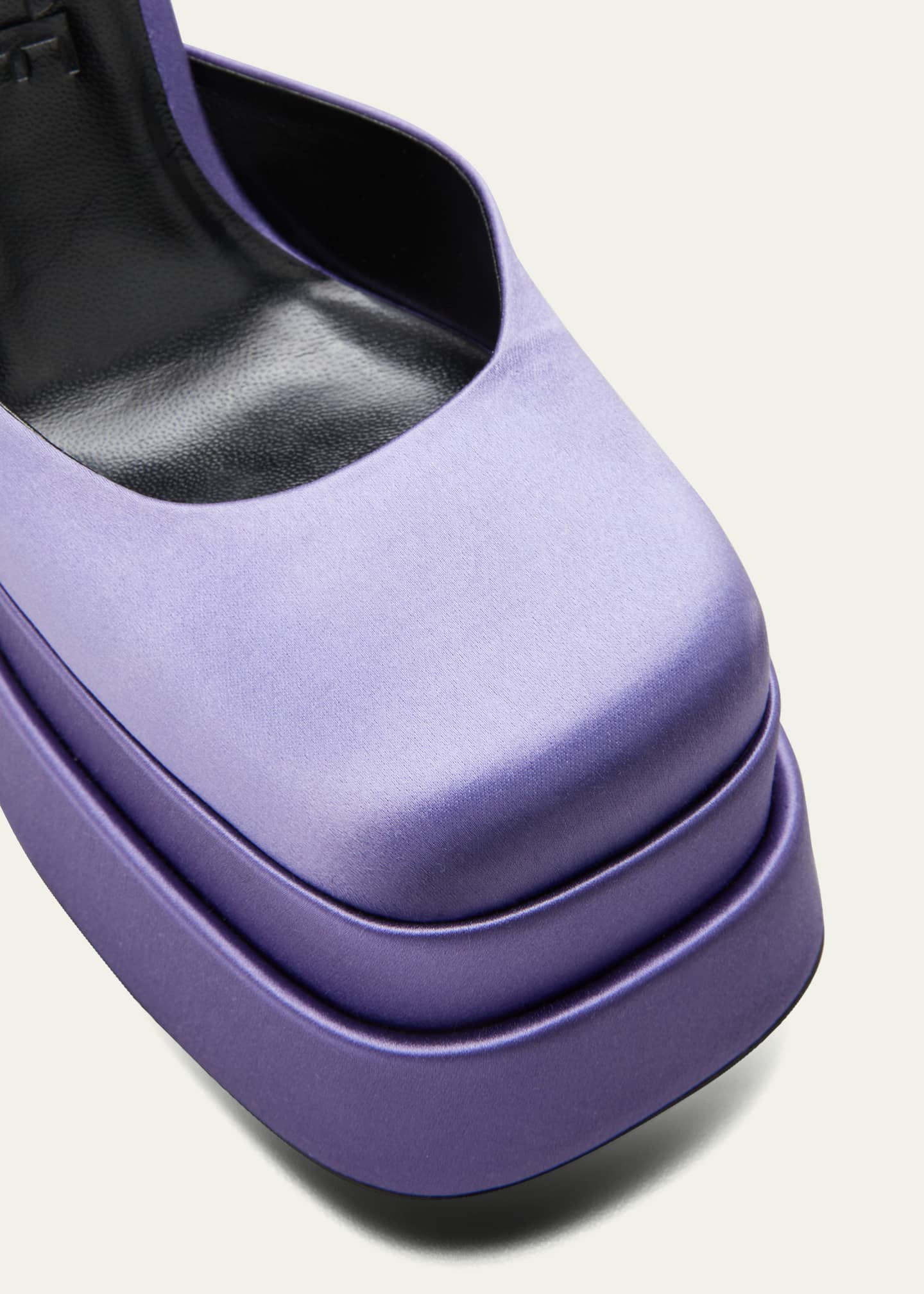 Versace 155mm La Medusa Platform Satin Mary Janes - Bergdorf Goodman