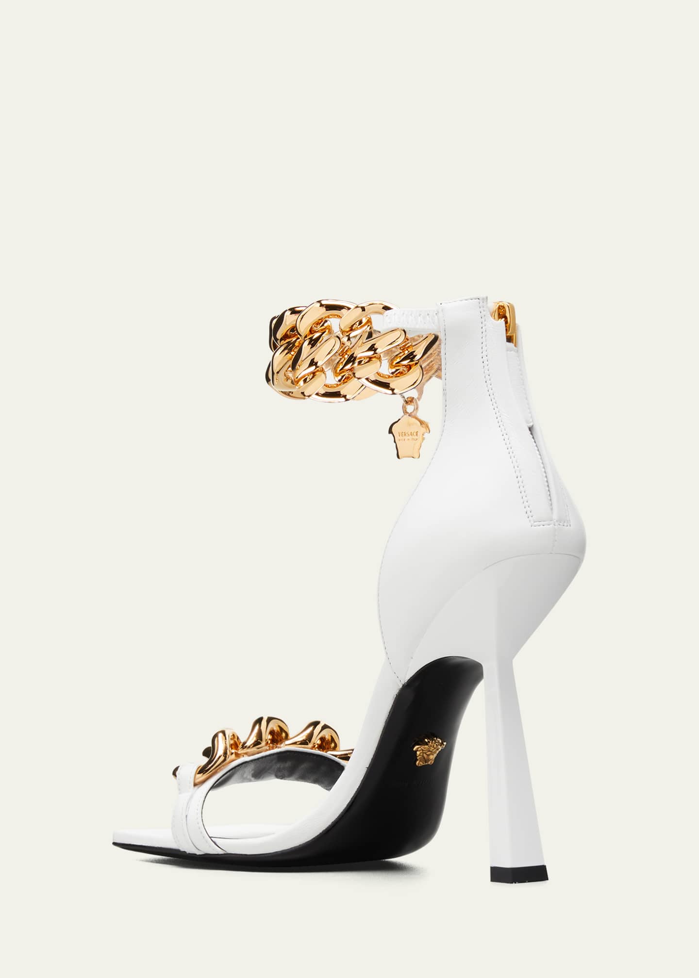 Versace Medusa Chain Leather Sandals - Bergdorf Goodman