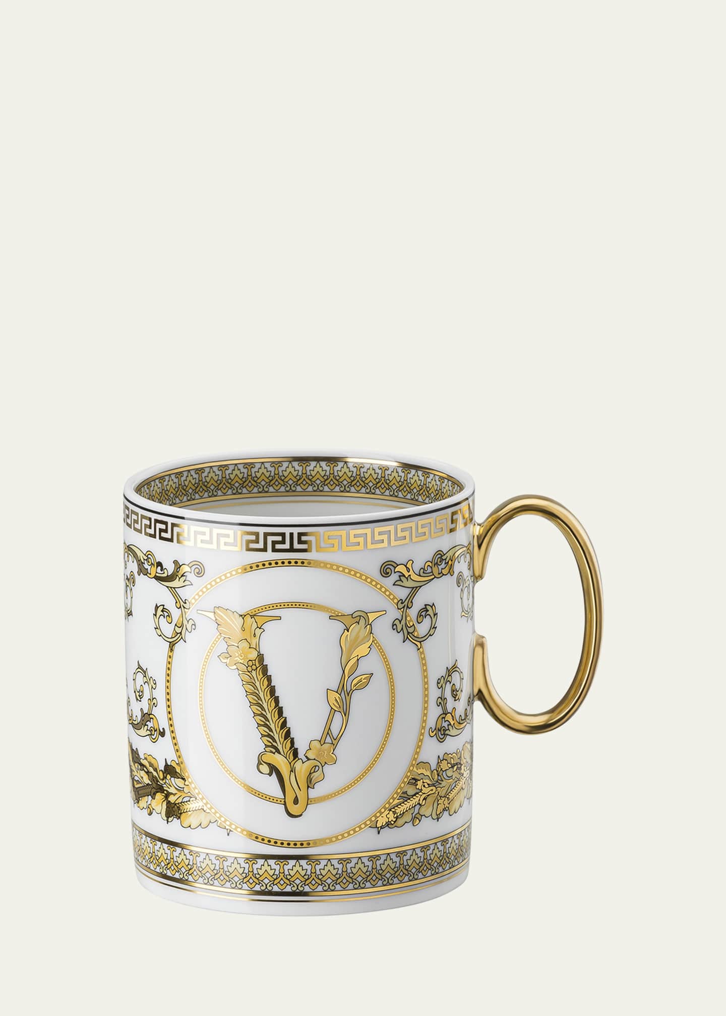 Versace Virtus Gala White Mug With Handle - Bergdorf Goodman