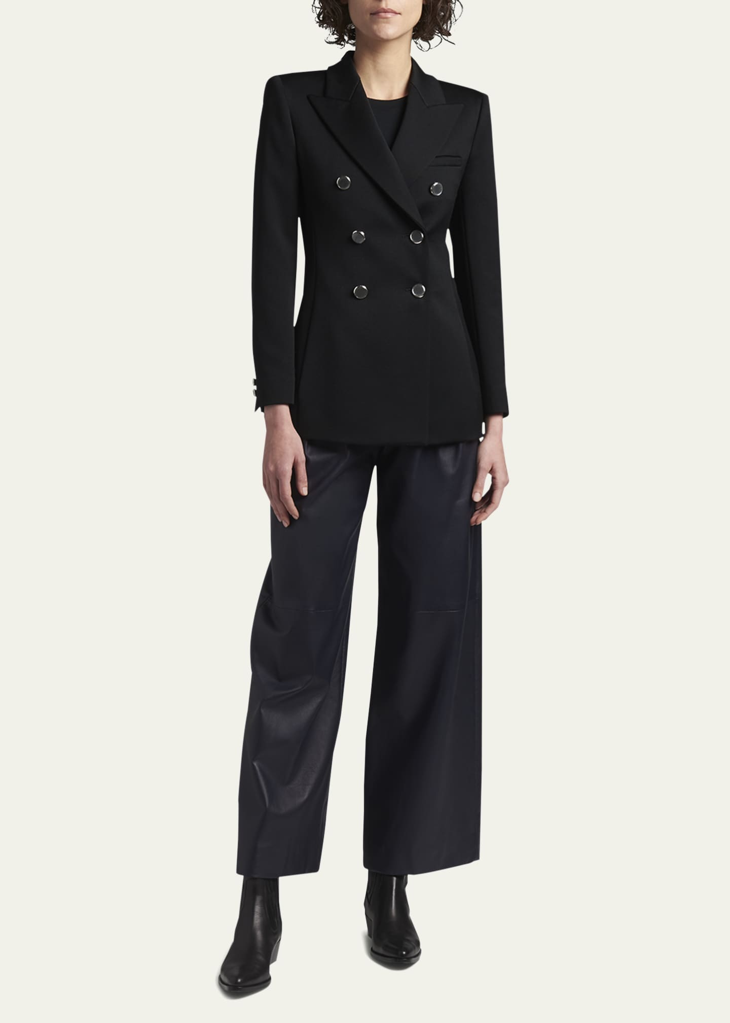 Giorgio Armani Lana Double-Breasted Fluid Wool Jacket - Bergdorf Goodman Giorgio Armani Lana Double-Breasted Fluid Wool Jacket - Bergdorf Goodman