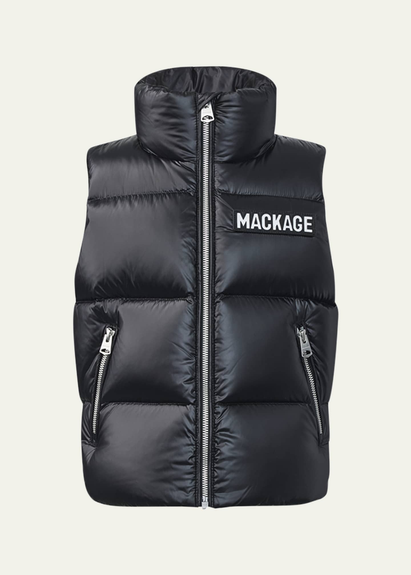 Mackage Kid's Charlee Quilted Logo Vest, Size 2-6 - Bergdorf Goodman