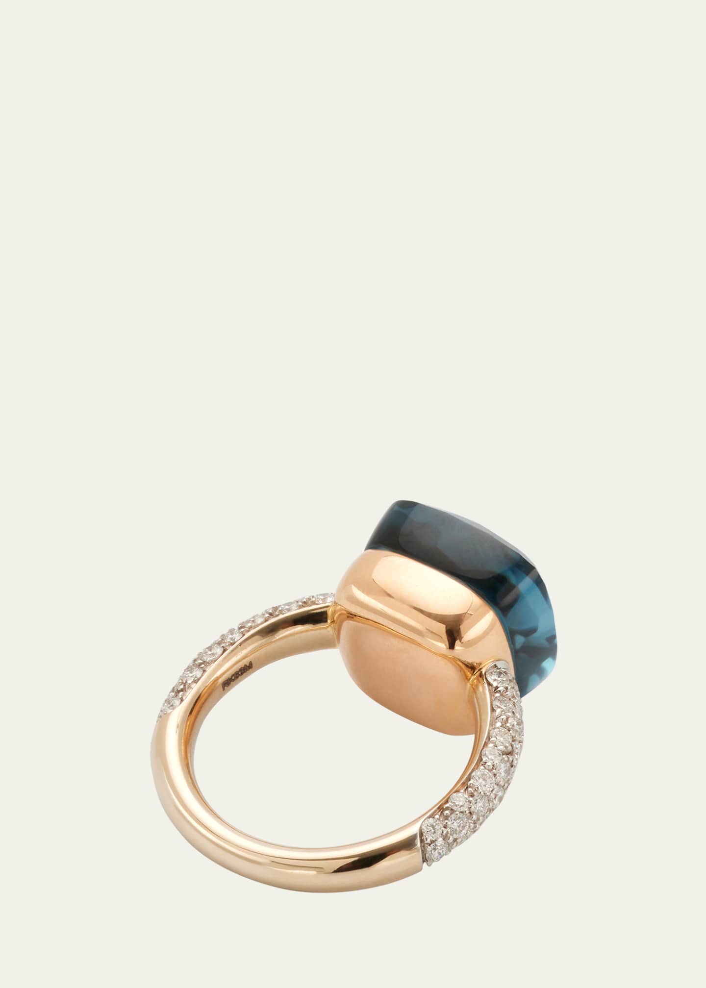 Pomellato Nudo Classic 18k Gold Ring with London Blue Topaz and ... Pomellato Nudo Classic 18k Gold Ring with London Blue Topaz and ...