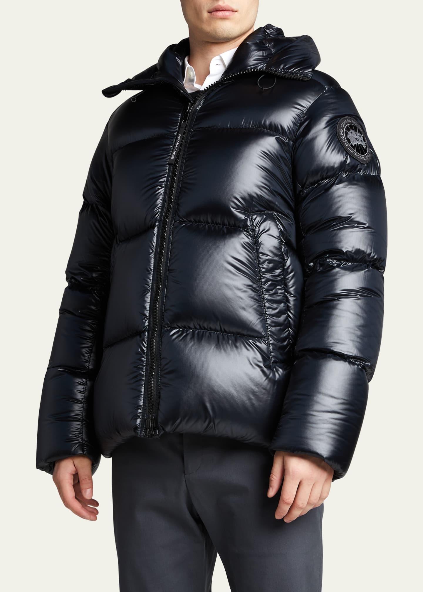Canada Goose Men's Crofton Black Disc Puffer Jacket - Bergdorf Goodman