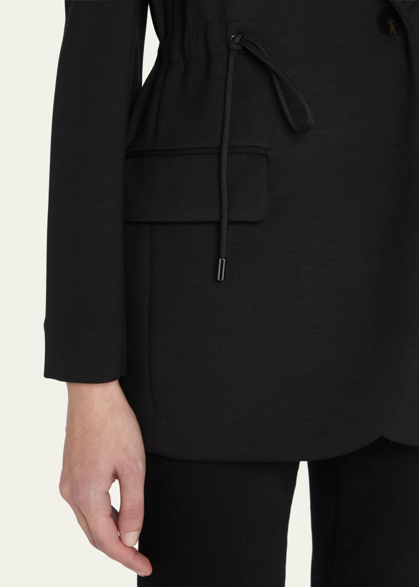 Theory Hooded Drape Double-Knit Jacket - Bergdorf Goodman