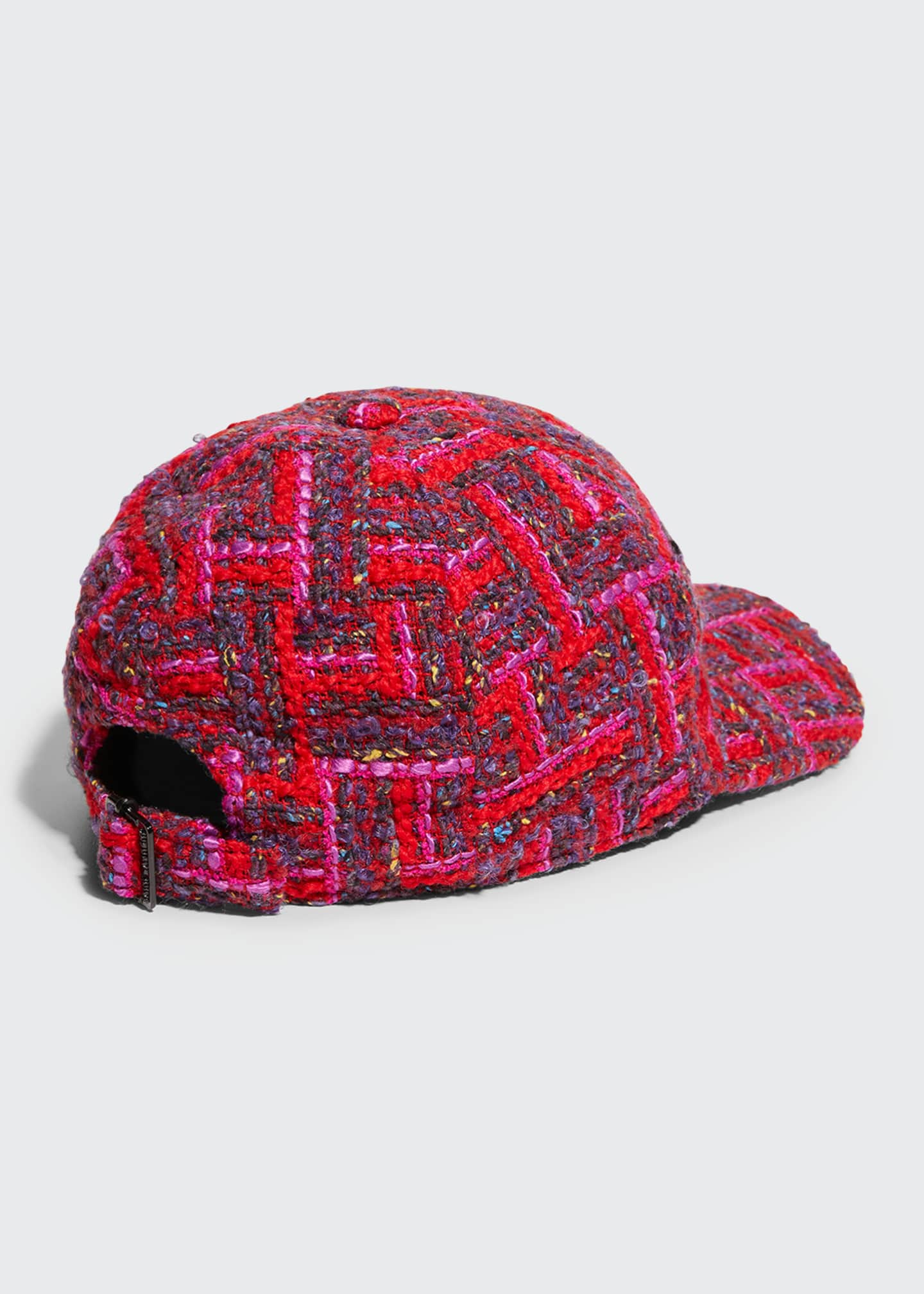 Saint Laurent SL Logo Multicolor Tweed Baseball Cap - Bergdorf Goodman
