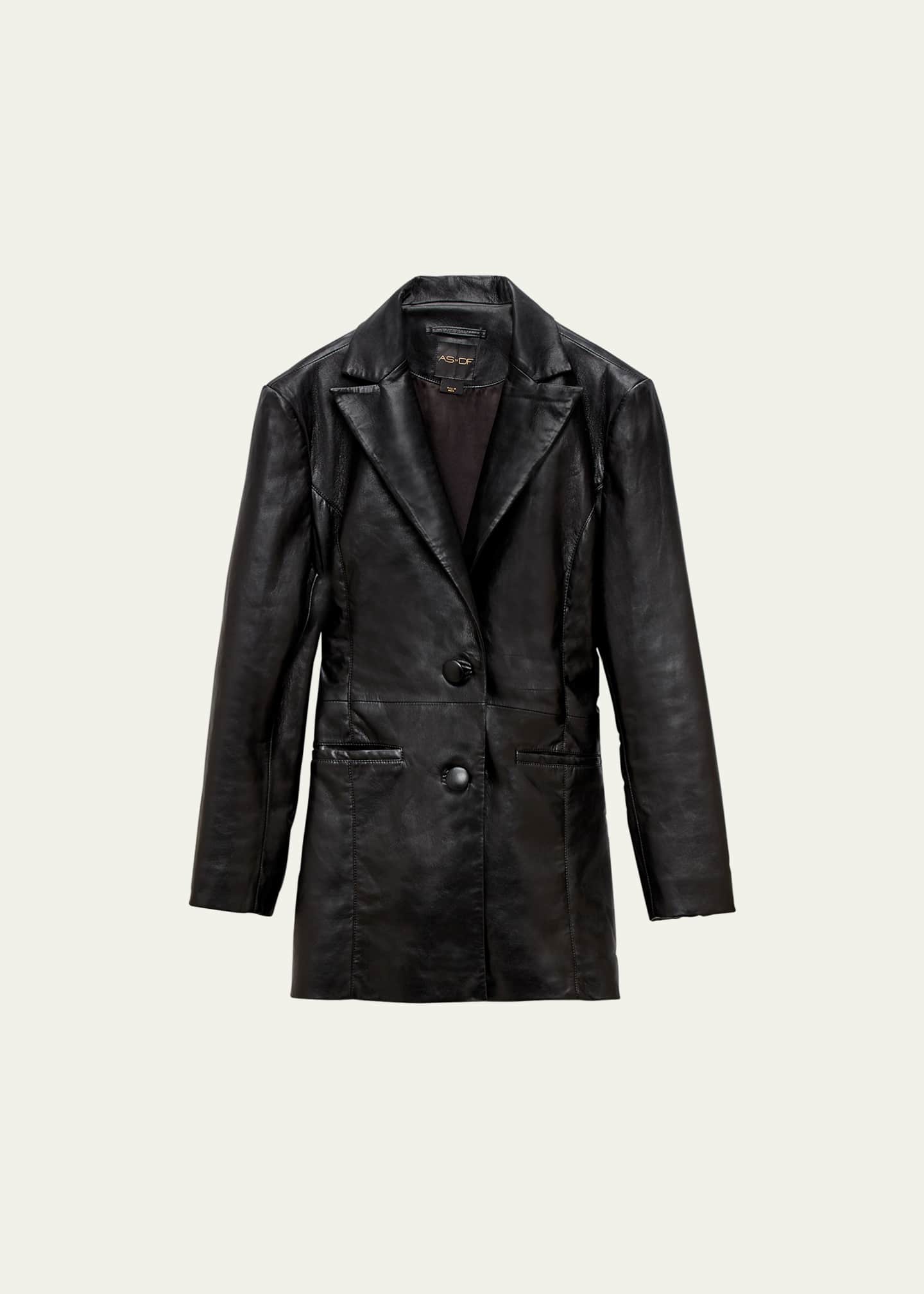 AS by DF Jordan Recycled Leather Boyfriend Blazer - Bergdorf Goodman