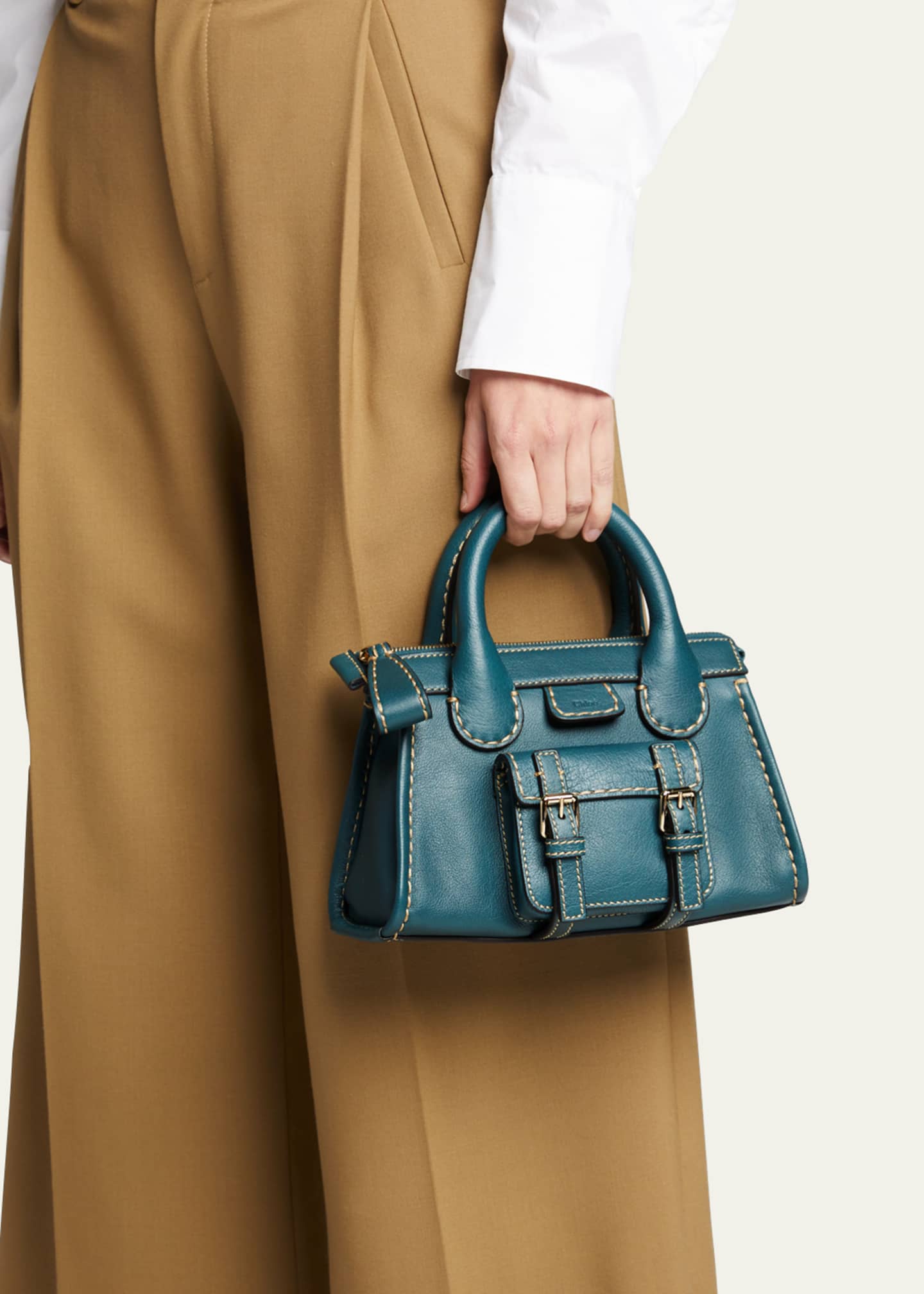 Chloe Edith Small Buffalo Leather Satchel Crossbody Bag - Bergdorf Goodman